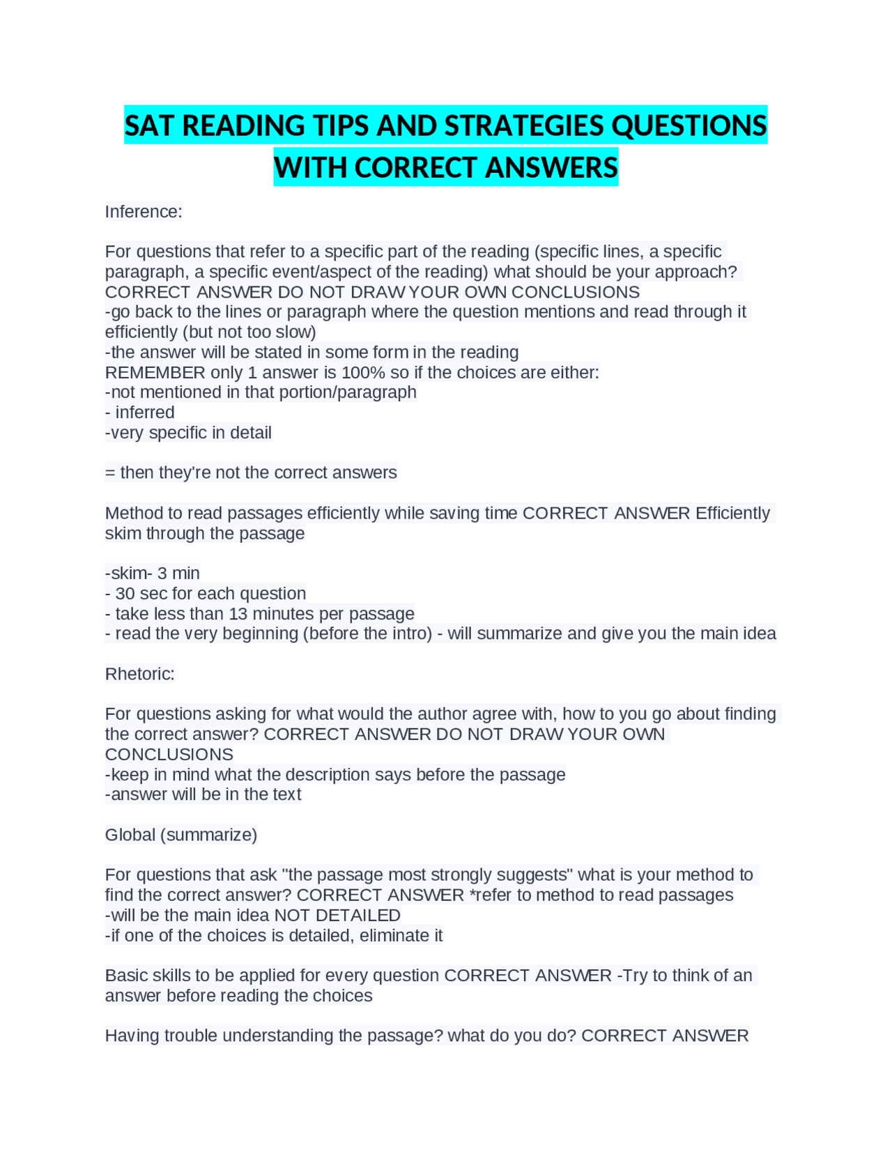 SAT Reading Tips and Strategies: A Guide to Improve Your Score | Exams ...