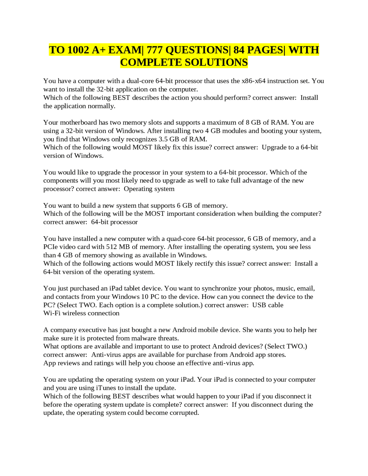 Windows Operating System: Installation and Configuration Exercises | Exams Nursing | Docsity