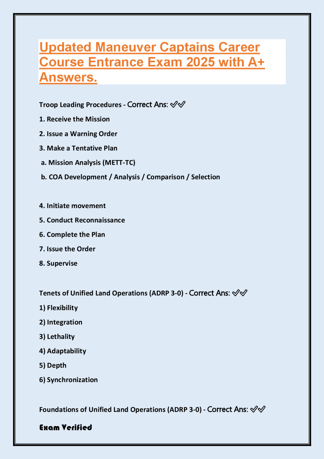 Military Tactics and Operations: A Comprehensive Guide with Exercises ...