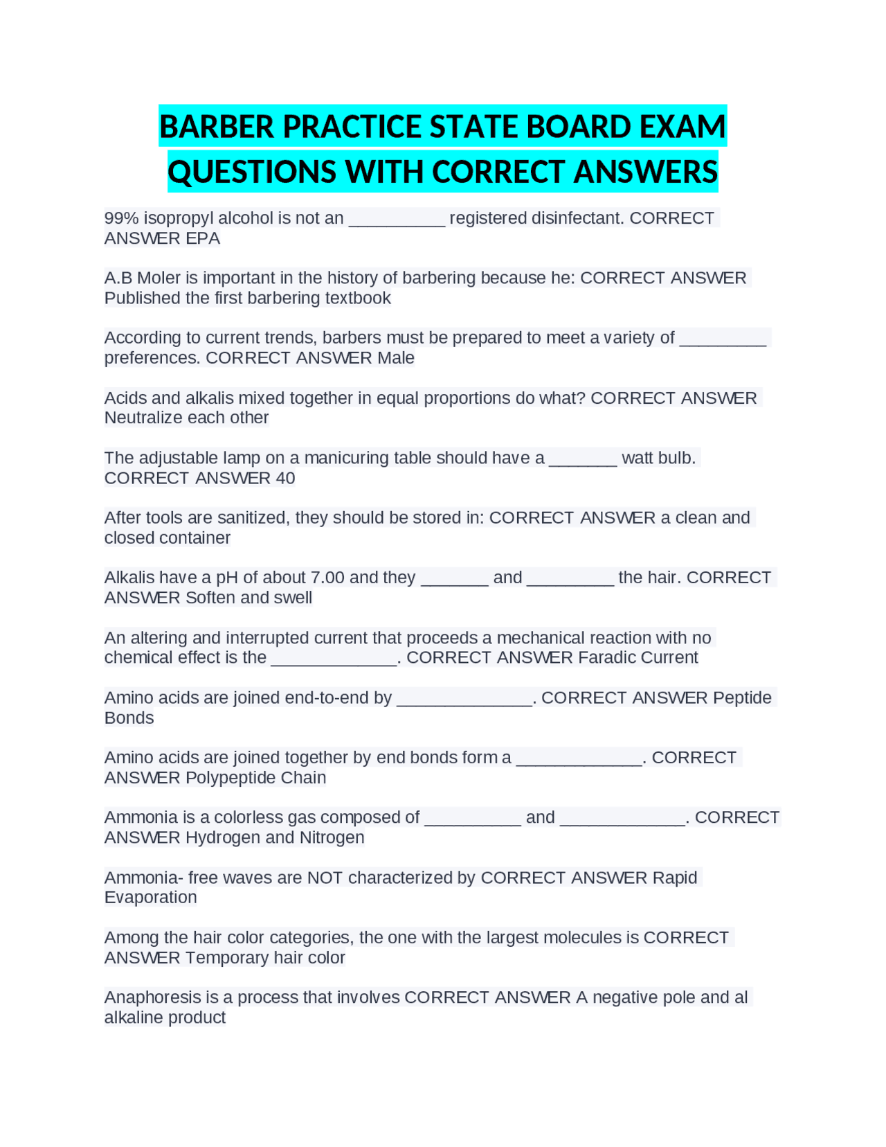 ARMY STUDY GUIDE- SOLDIER OF THE MONTH BOARD QUESTIONS WITH CORRECT ...