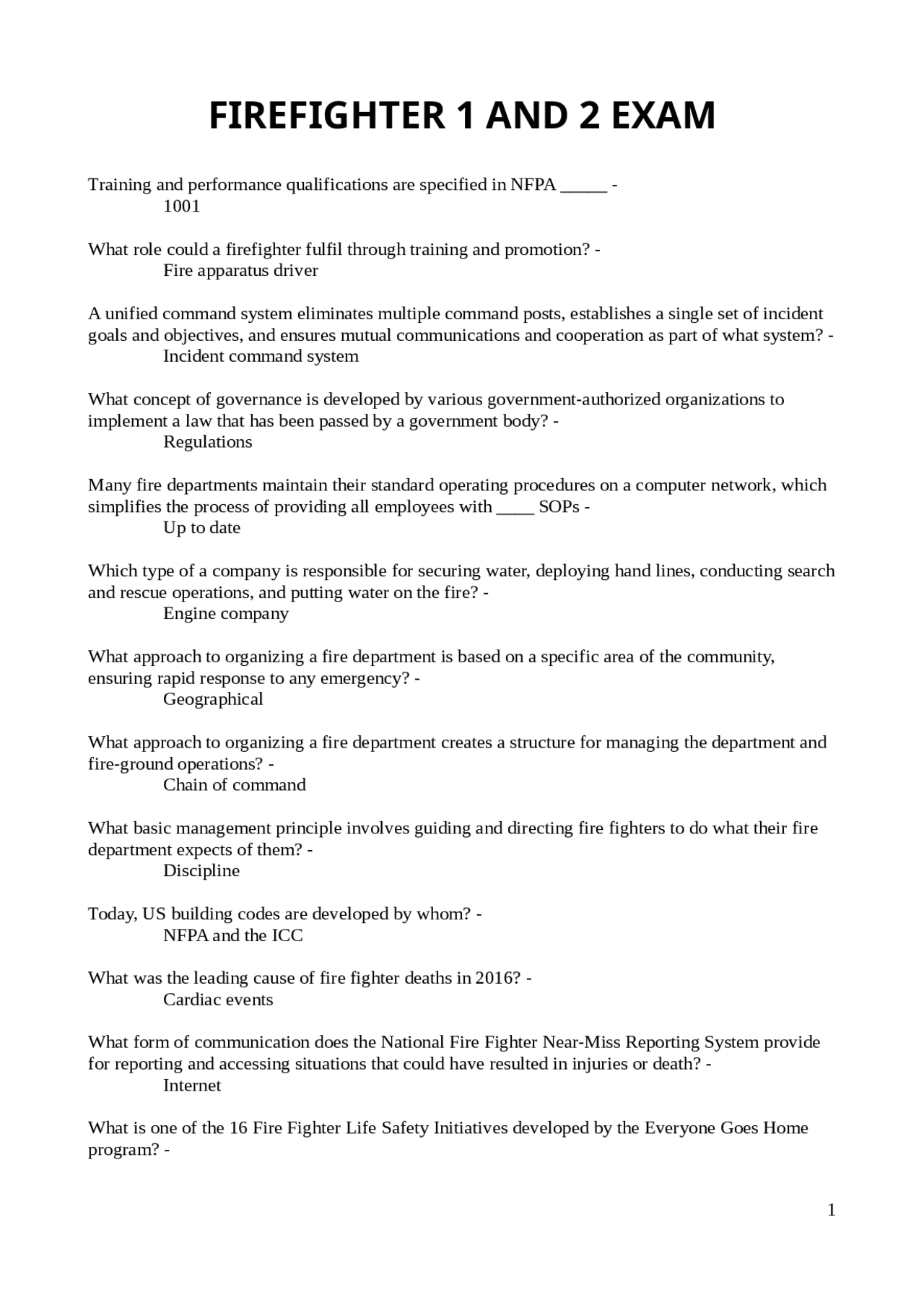 Firefighter 1 and 2 Exam: Essential Knowledge and Skills | Exams Safety ...