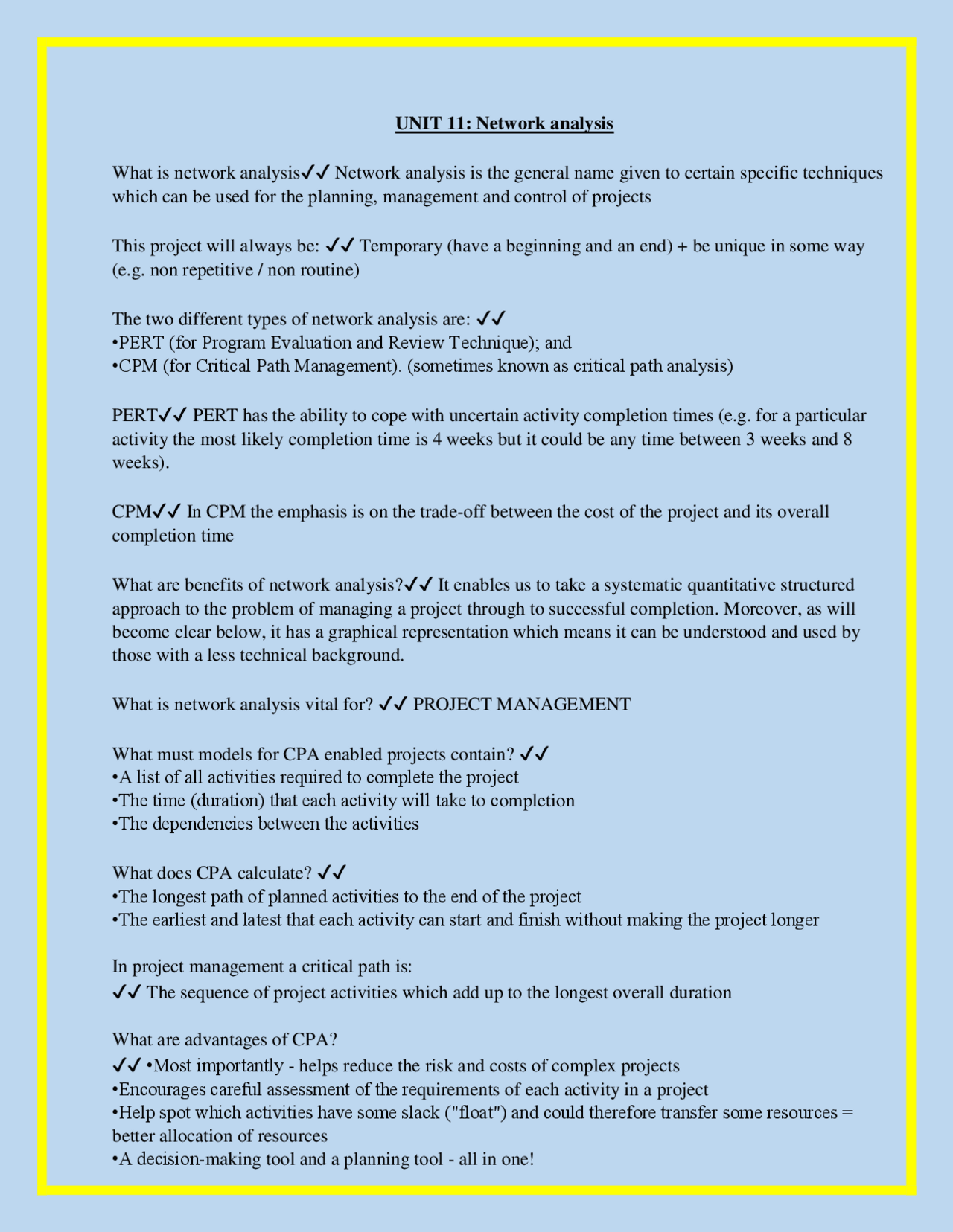 UNIT 11: Network analysis | Exercises Computer Networks | Docsity