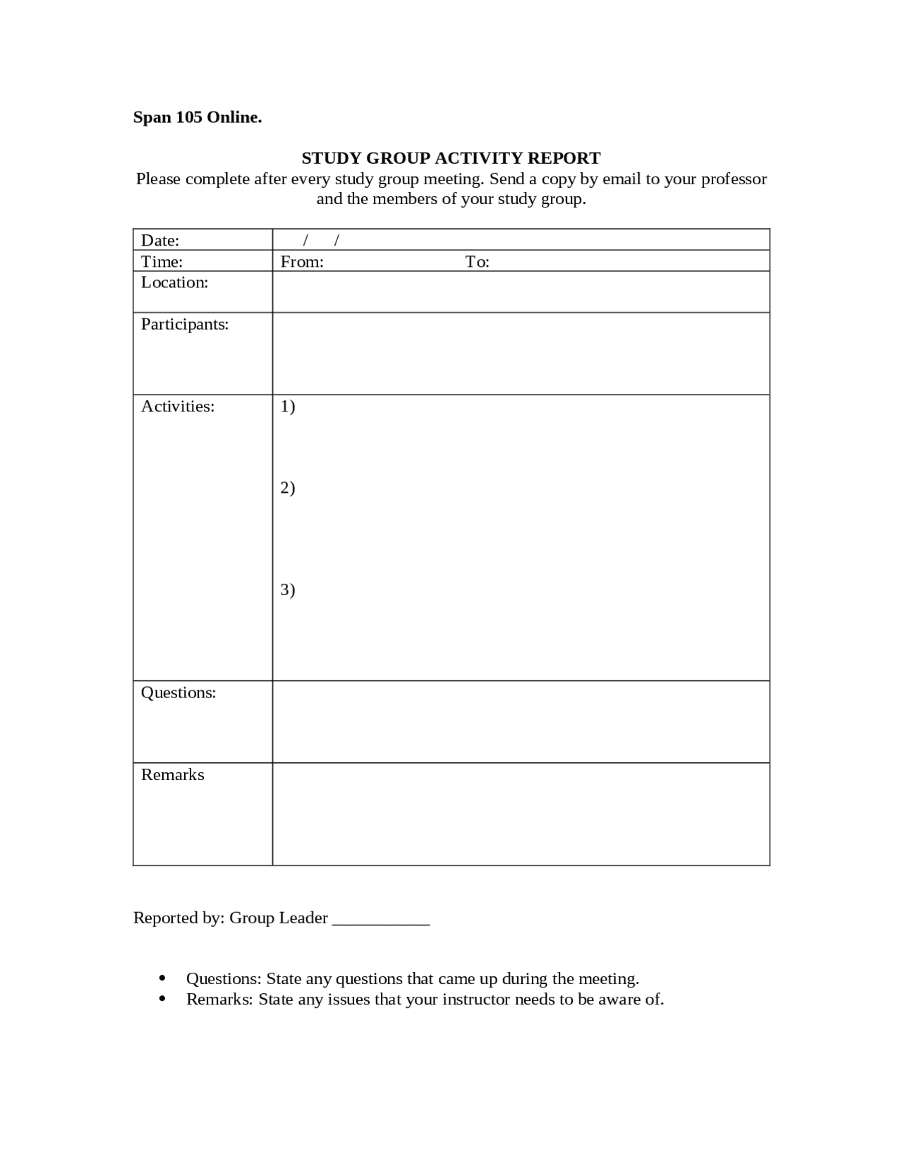 Study Guide Spanish exam 1 | Exercises Spanish | Docsity