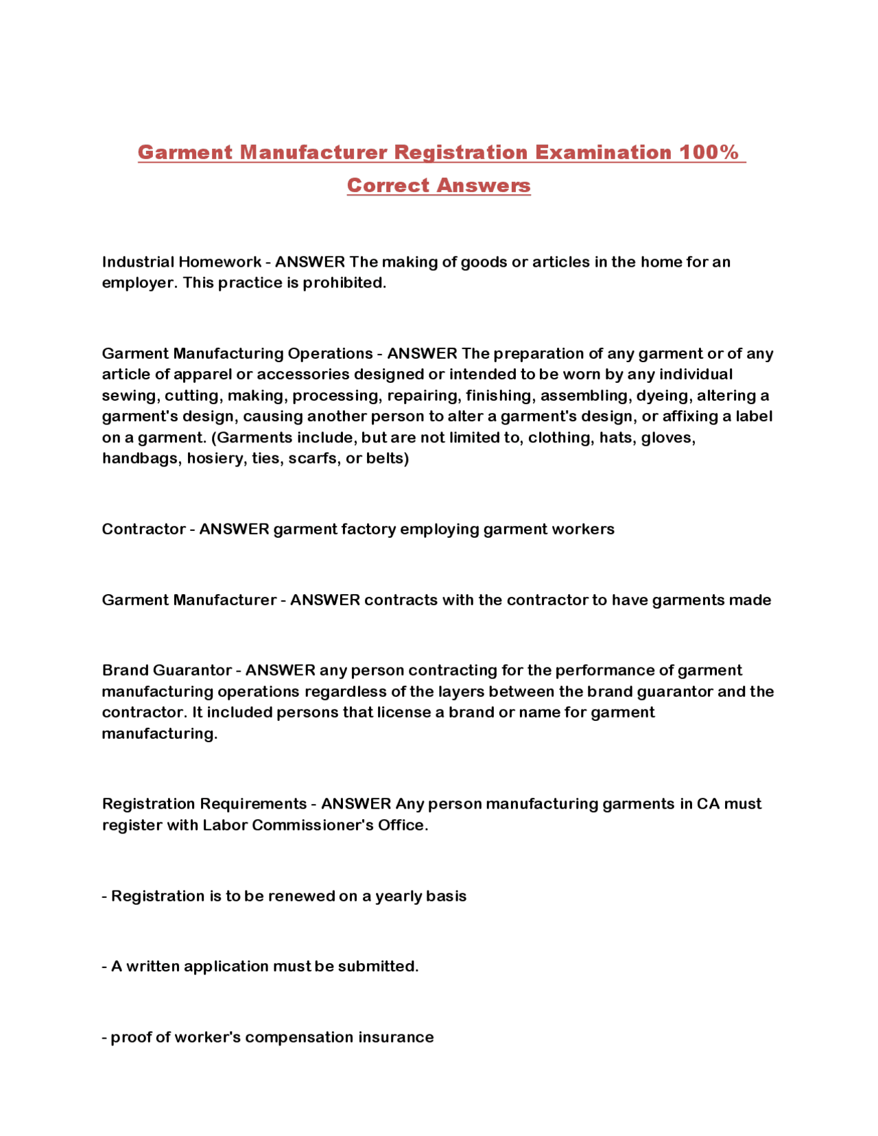 Garment Manufacturing in California: Regulations and Labor Laws | Exams ...