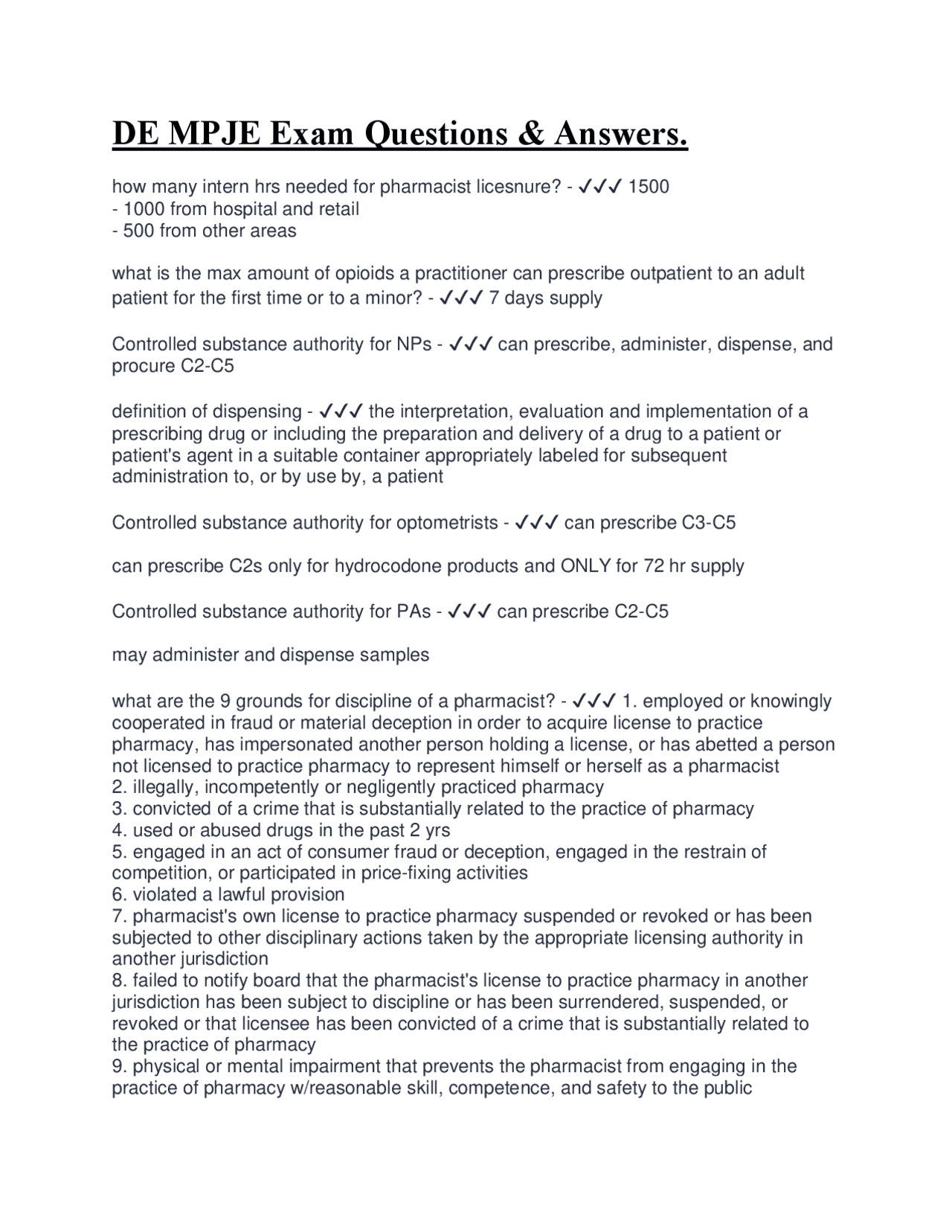 DE MPJE Exam Questions & Answers. | Exams Web Design and Development | Docsity