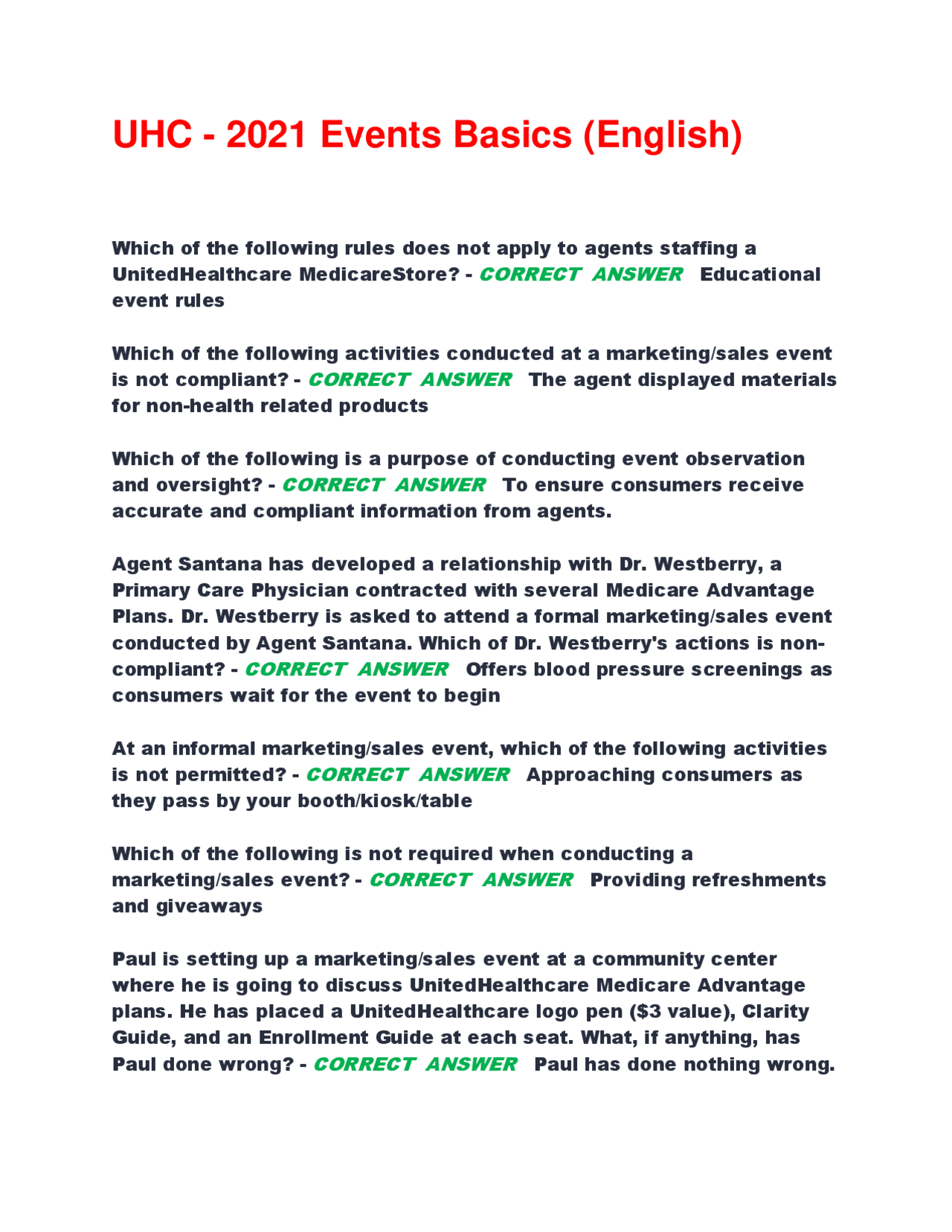 UnitedHealthcare MedicareStore Event Compliance: A Guide to Best ...