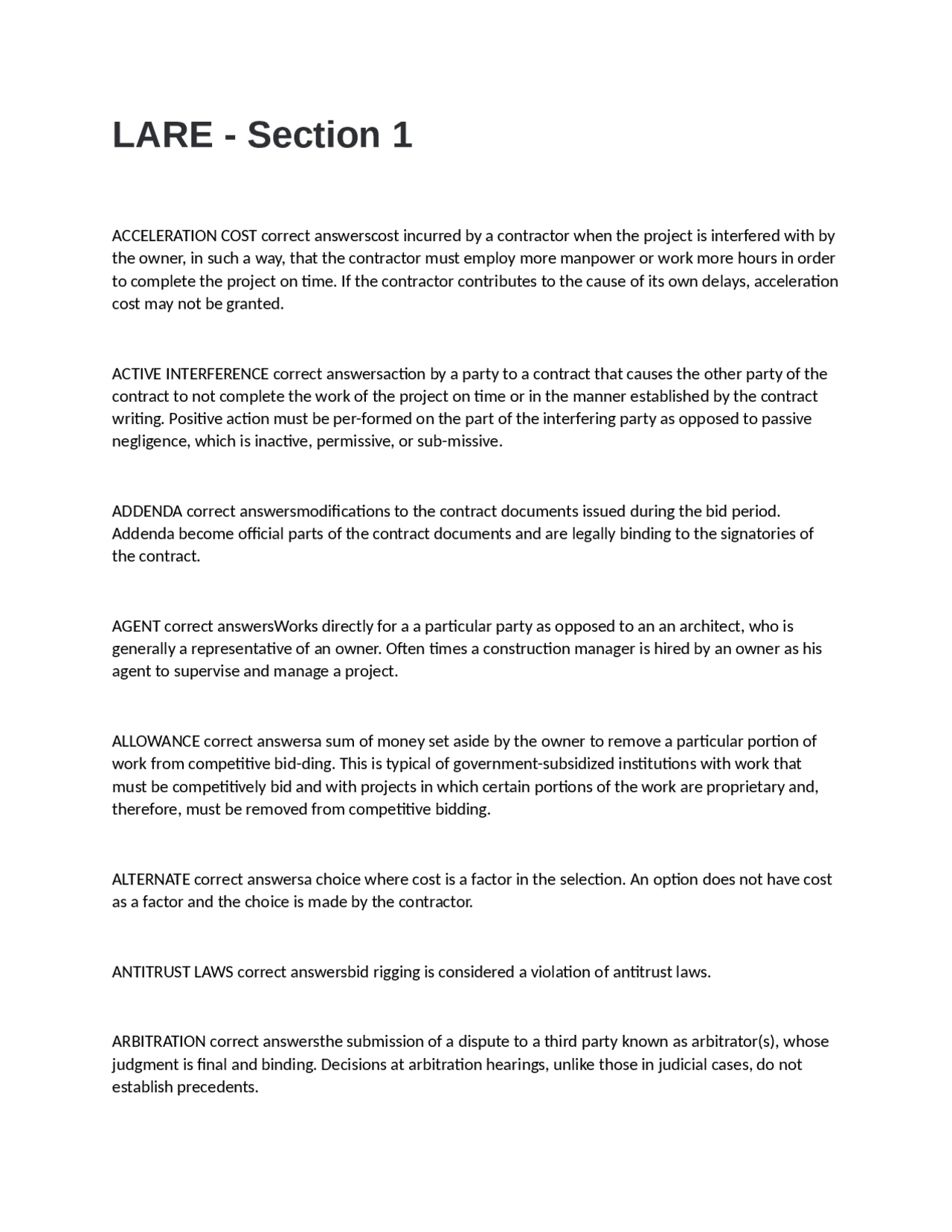 Glossary of Construction Contract Terms: Definitions and Explanations ...