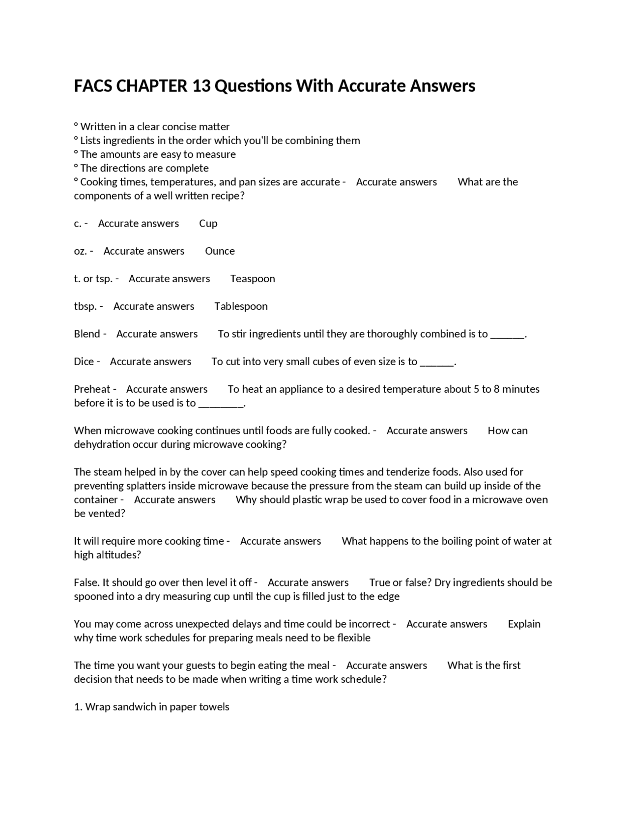 FACS CHAPTER 13 Questions With Accurate Answers | Exams Public Health ...