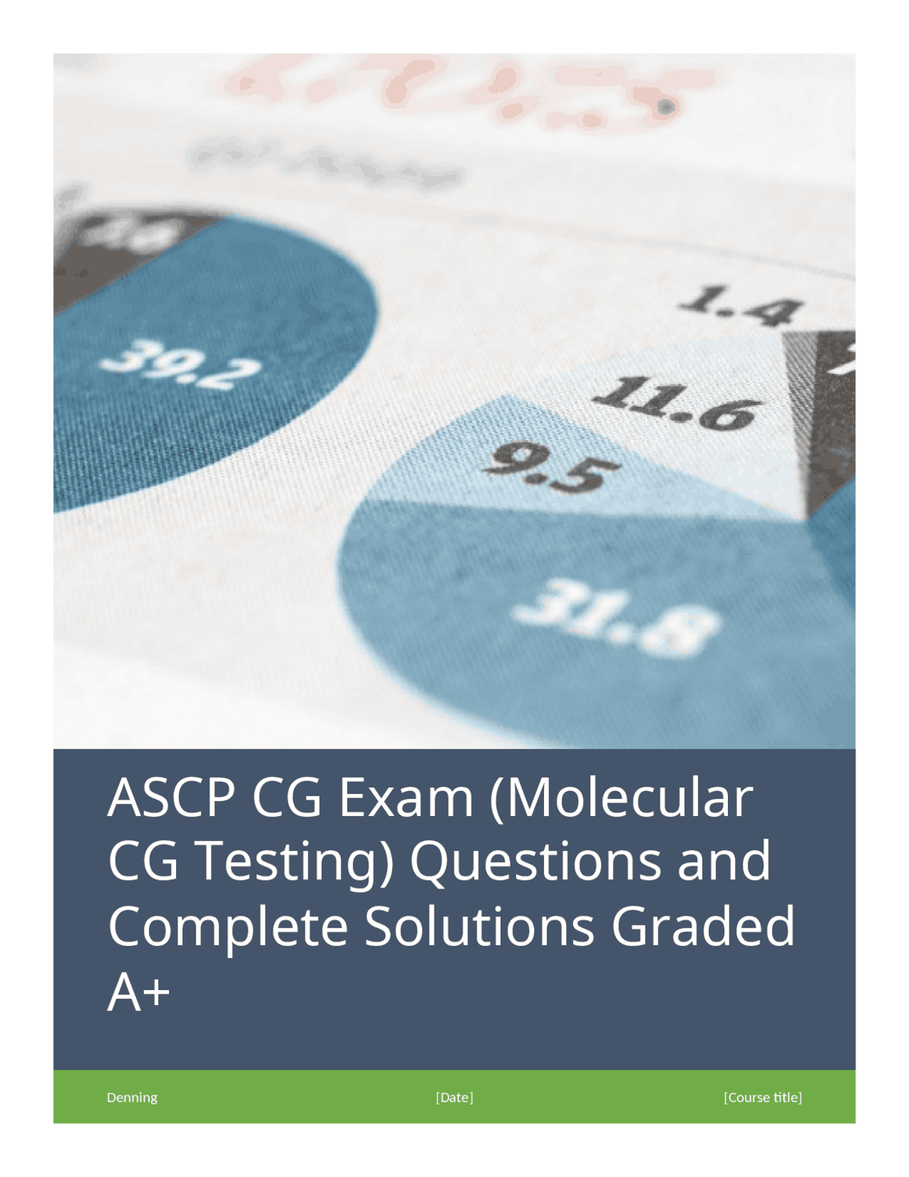 ASCP CG Exam (Molecular CG Testing) Questions and Complete Solutions ...