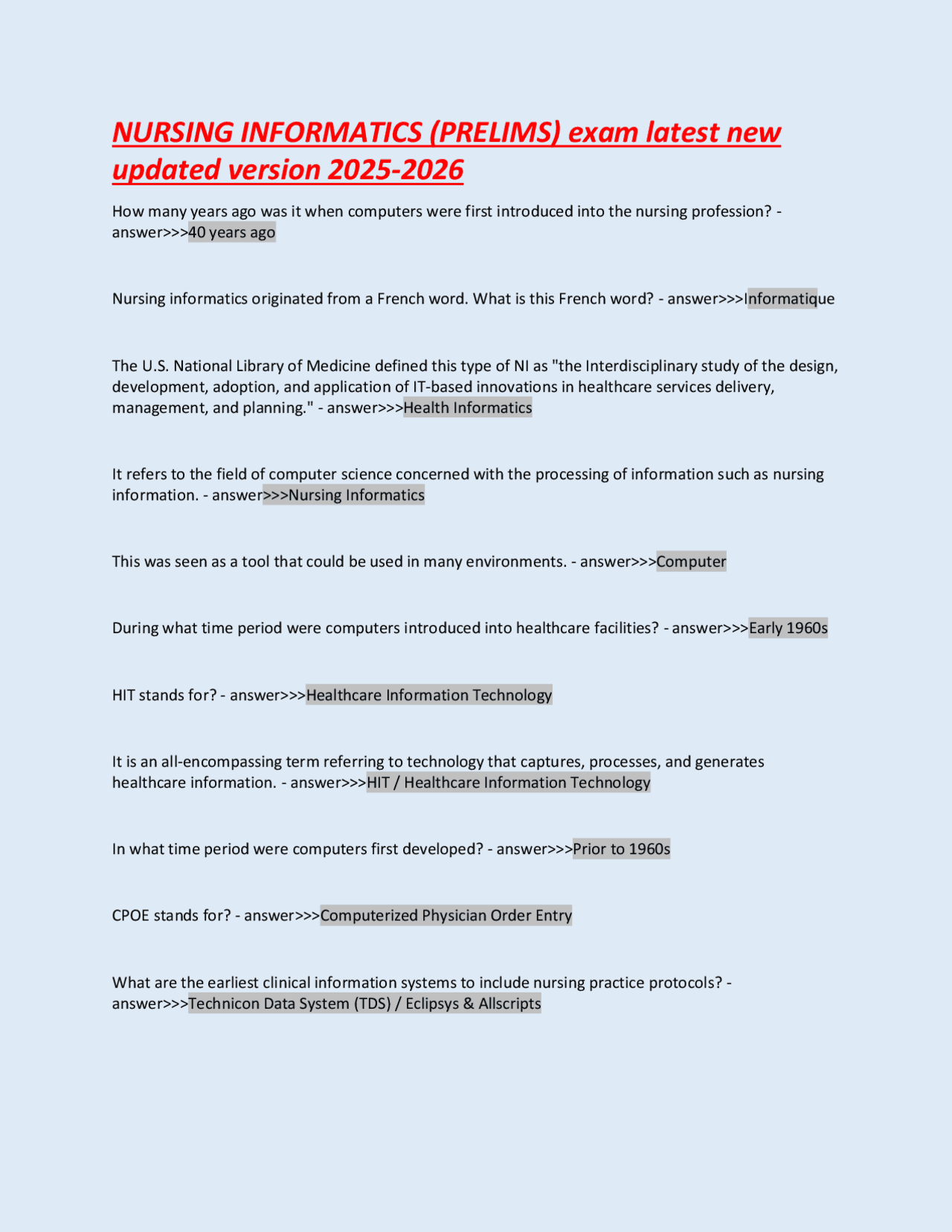 Nursing Informatics: A Comprehensive Guide to History, Concepts, and ...