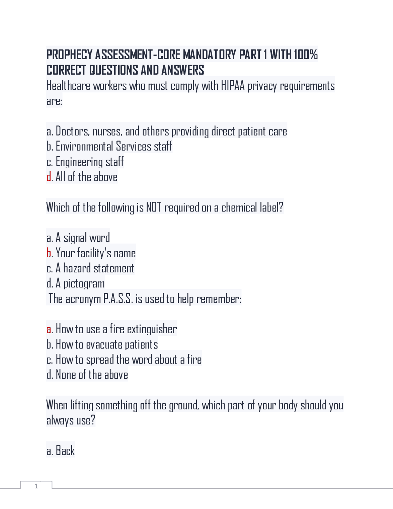HIPAA and Safety Practices: A Comprehensive Quiz for Healthcare ...