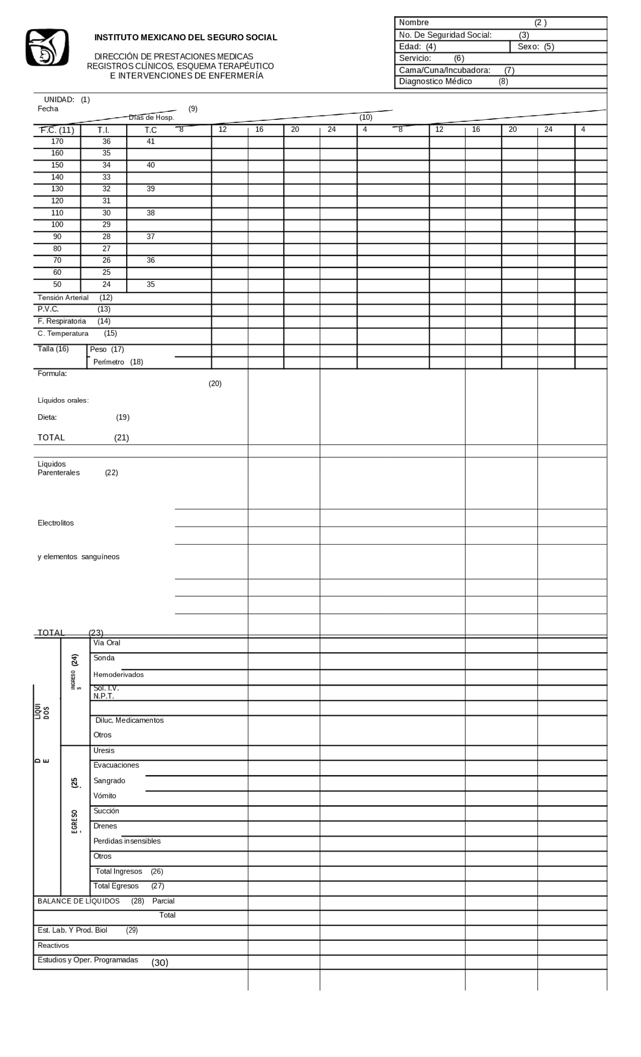 Hoja enfermería registros | Study notes Space Studies | Docsity
