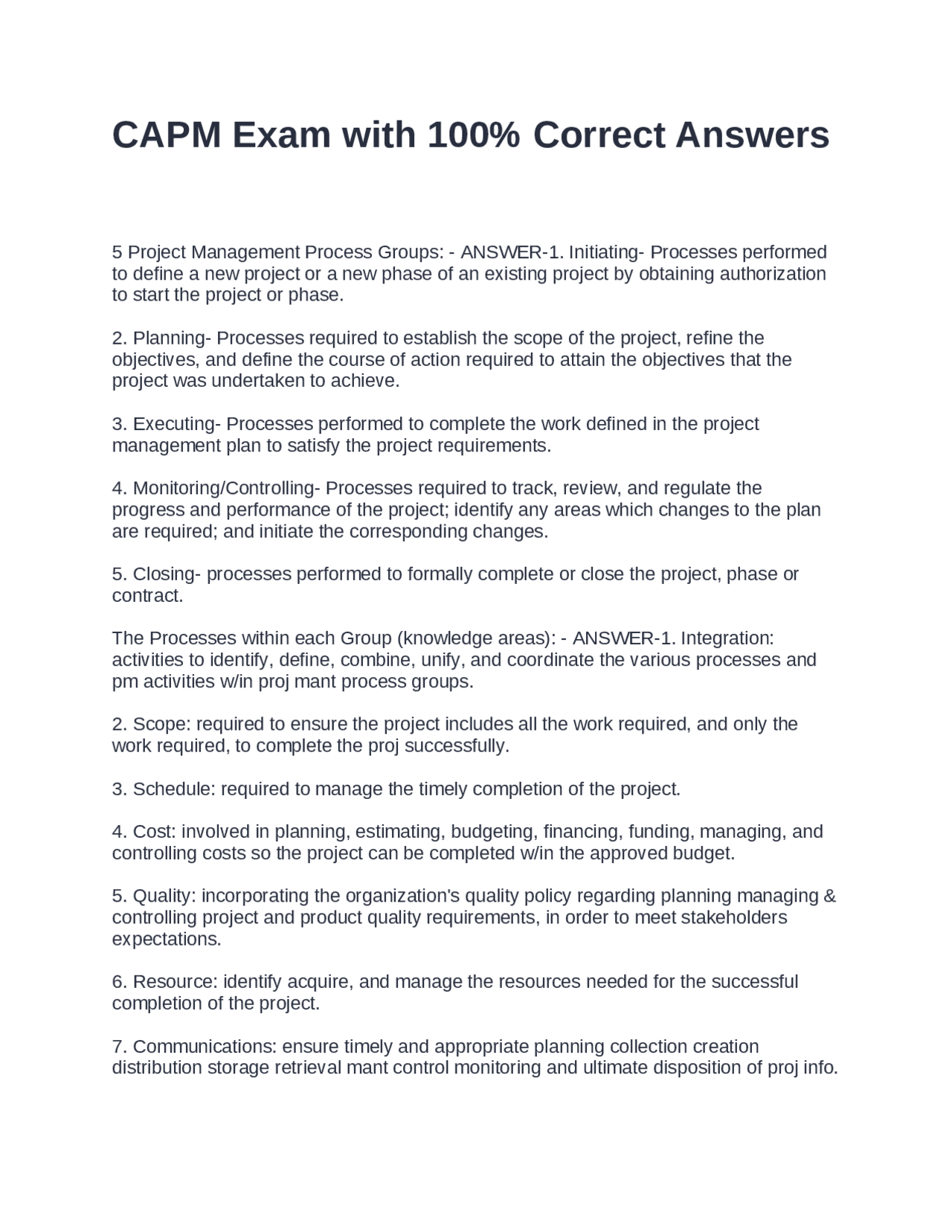 Project Management Fundamentals: A Comprehensive Guide to CAPM Exam ...