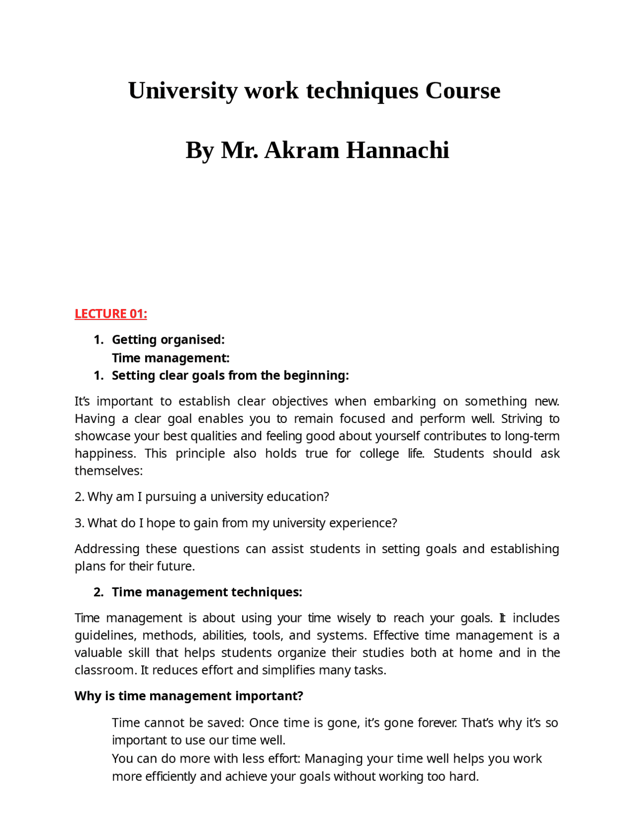 University Work Techniques: Time Management, Study Skills, and Productivity | Study Guides ...