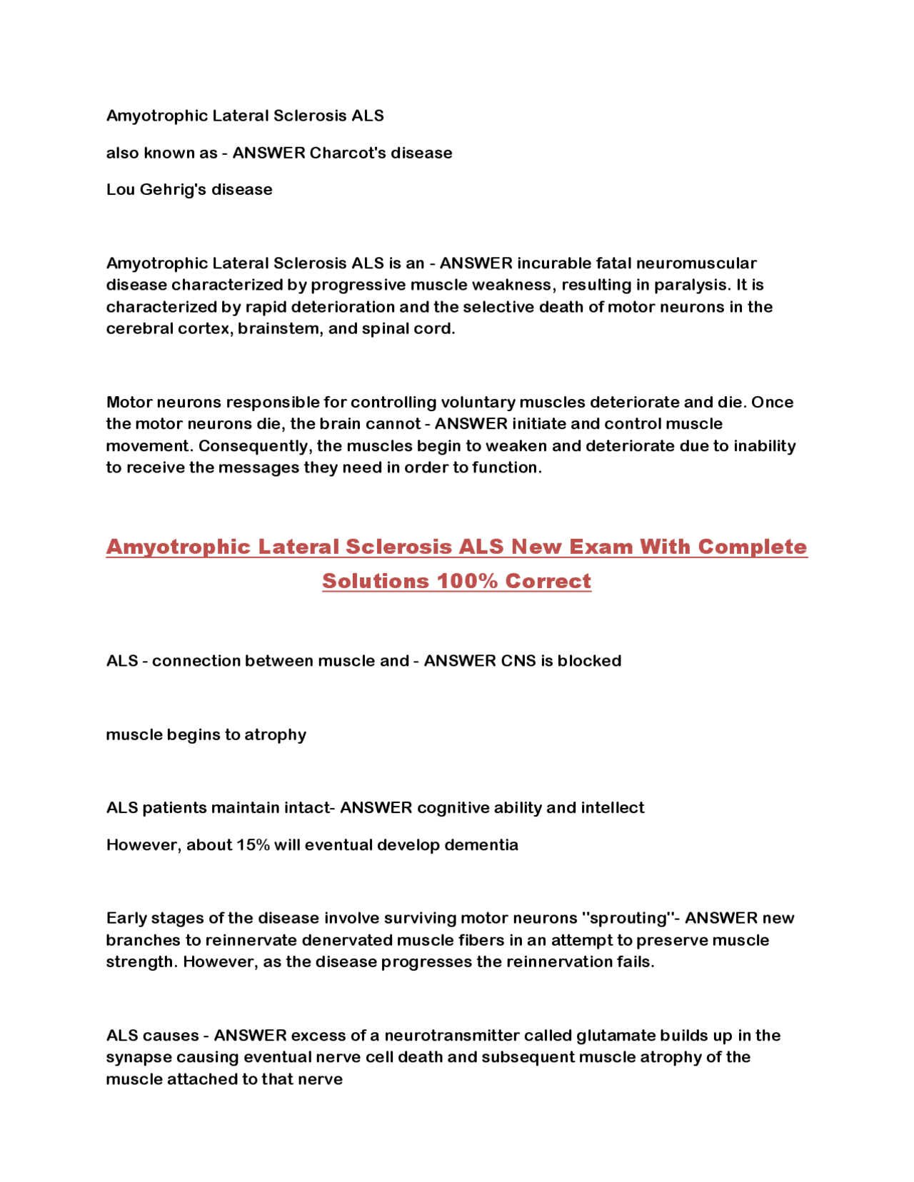 Amyotrophic Lateral Sclerosis (ALS): Symptoms, Diagnosis, and Treatment ...