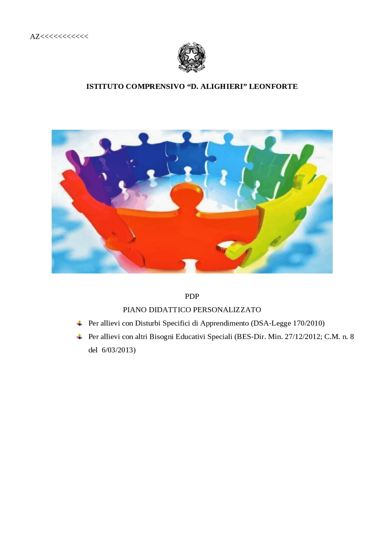 modello pdp 2022 - 2023 | Schemes and Mind Maps Italian | Docsity