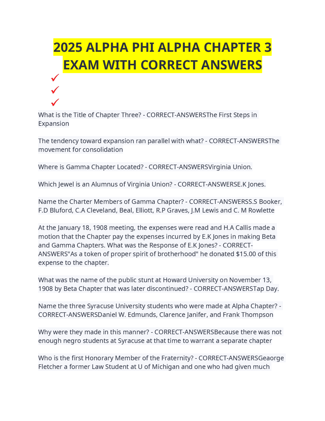 2025 ALPHA PHI ALPHA CHAPTER 3 EXAM WITH CORRECT ANSWERS | Exams ...