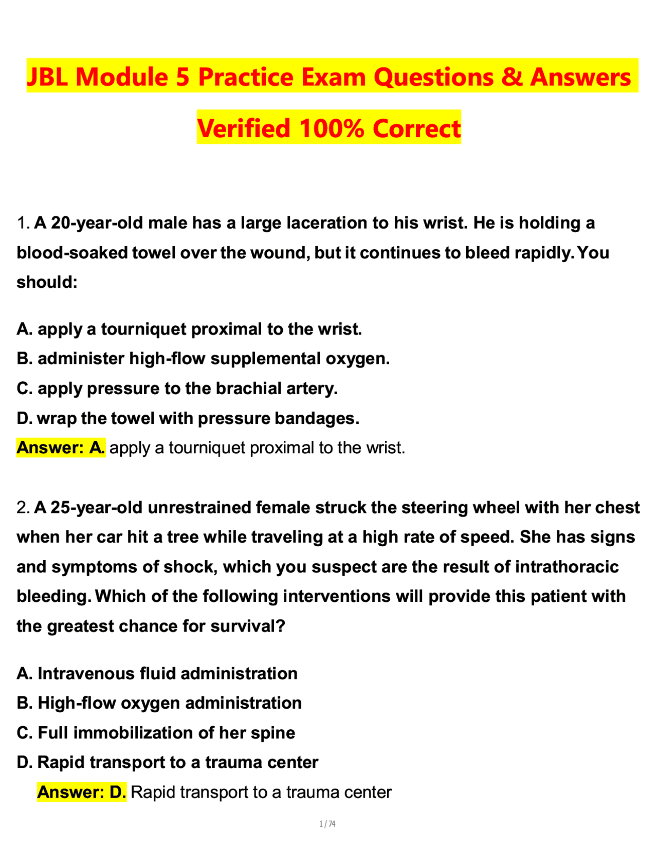 JBL Module 5 Practice Exam (Latest 2025 / 2026 Update) Questions ...