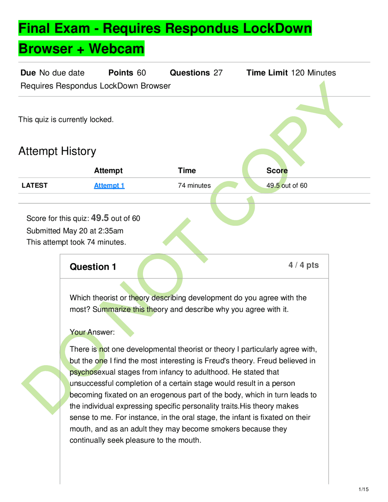 Final Exam - Requires Respondus LockDown Browser + Webcam | Exams ...