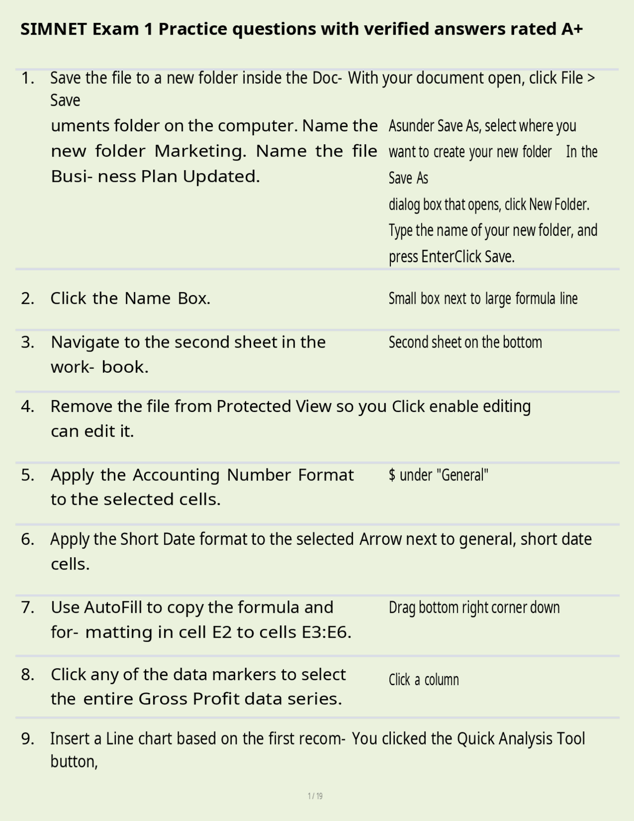 SIMNET Exam 1 Practice Questions with Verified Answers | Exams Nursing ...