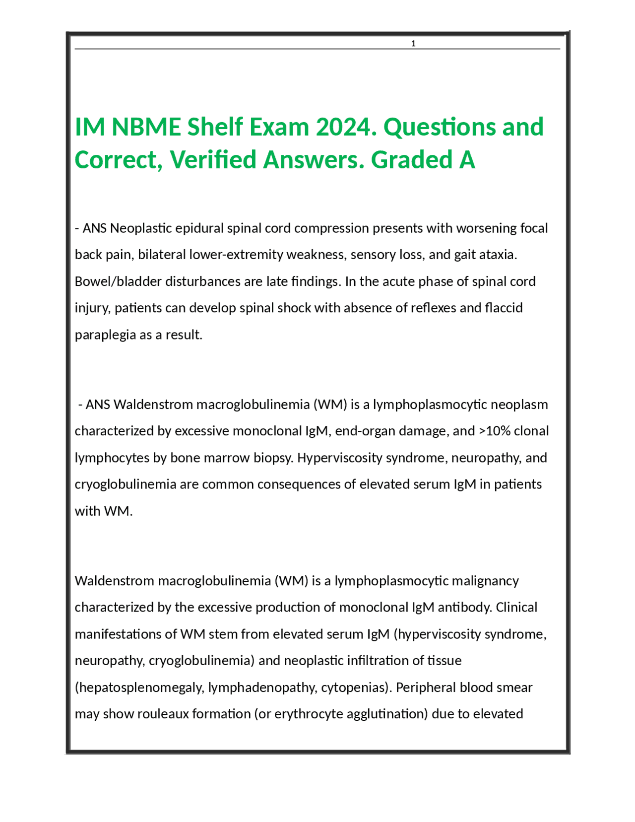 NBME Shelf Exam 2024: Questions and Answers for Medical Students ...