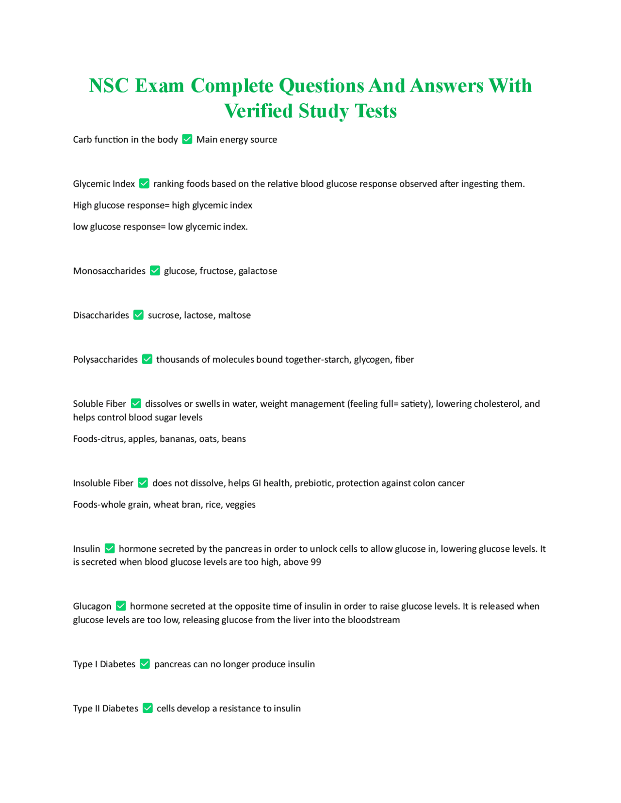 NSC Exam Complete Questions And Answers With Verified Study Tests ...