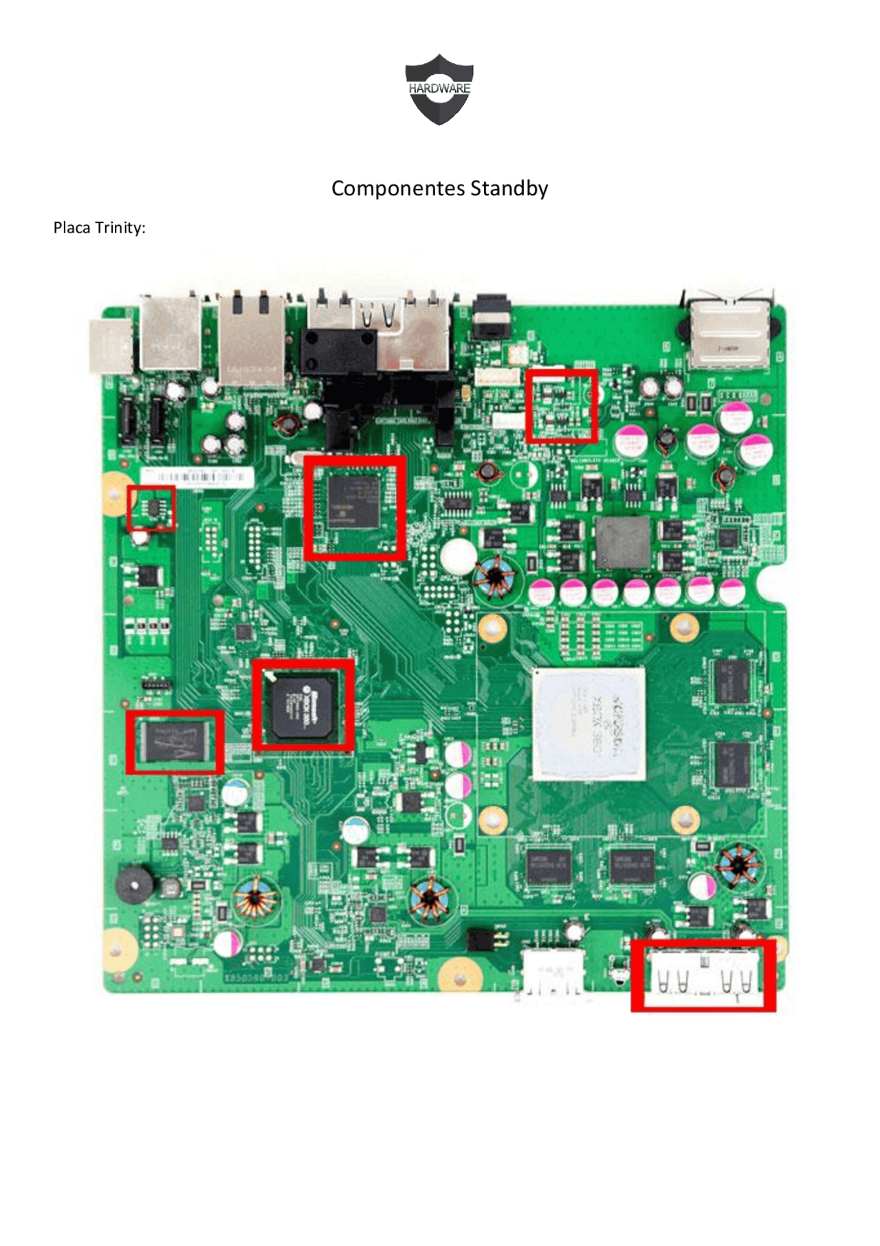 Componentes standby placa Corona e Trinity Xbox 360 | Study notes ...