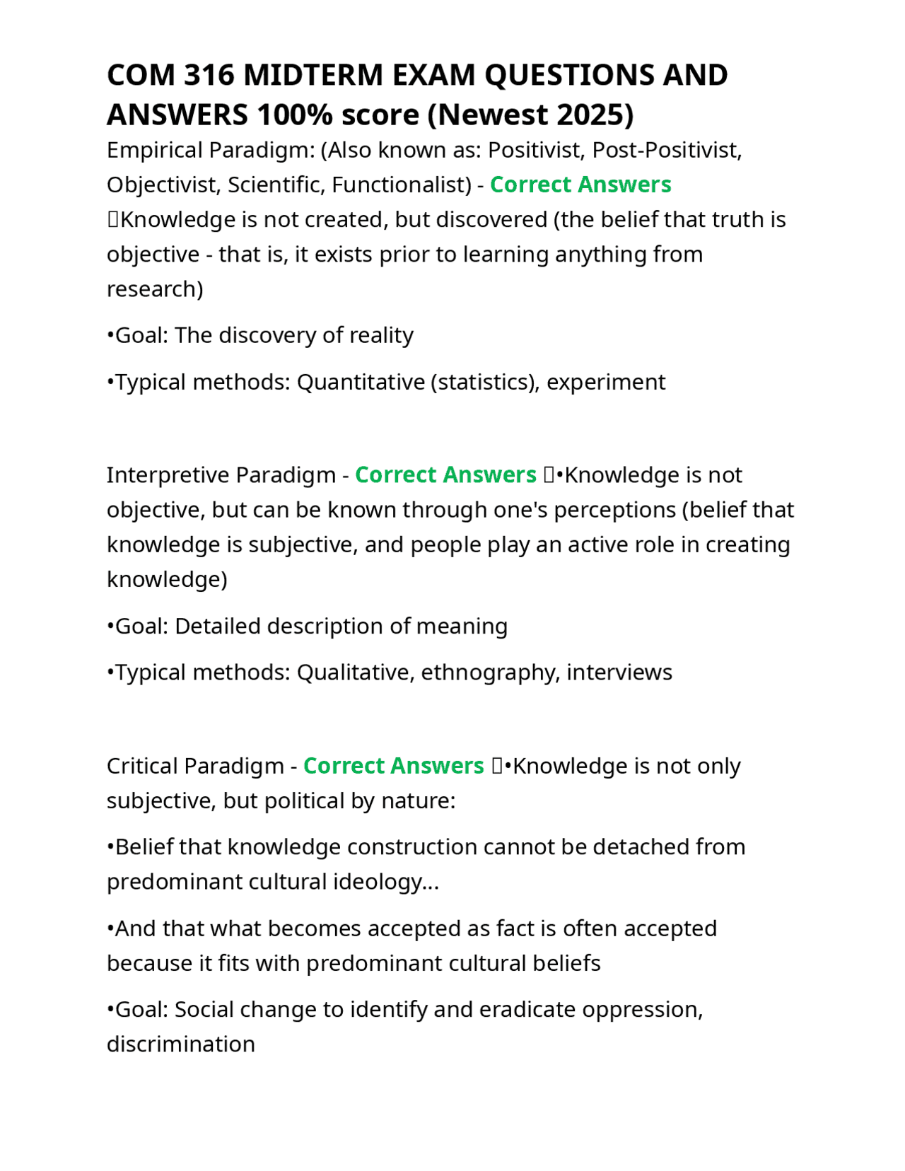 COM 316 Midterm Exam Questions and Answers: Gender, Communication, and ...