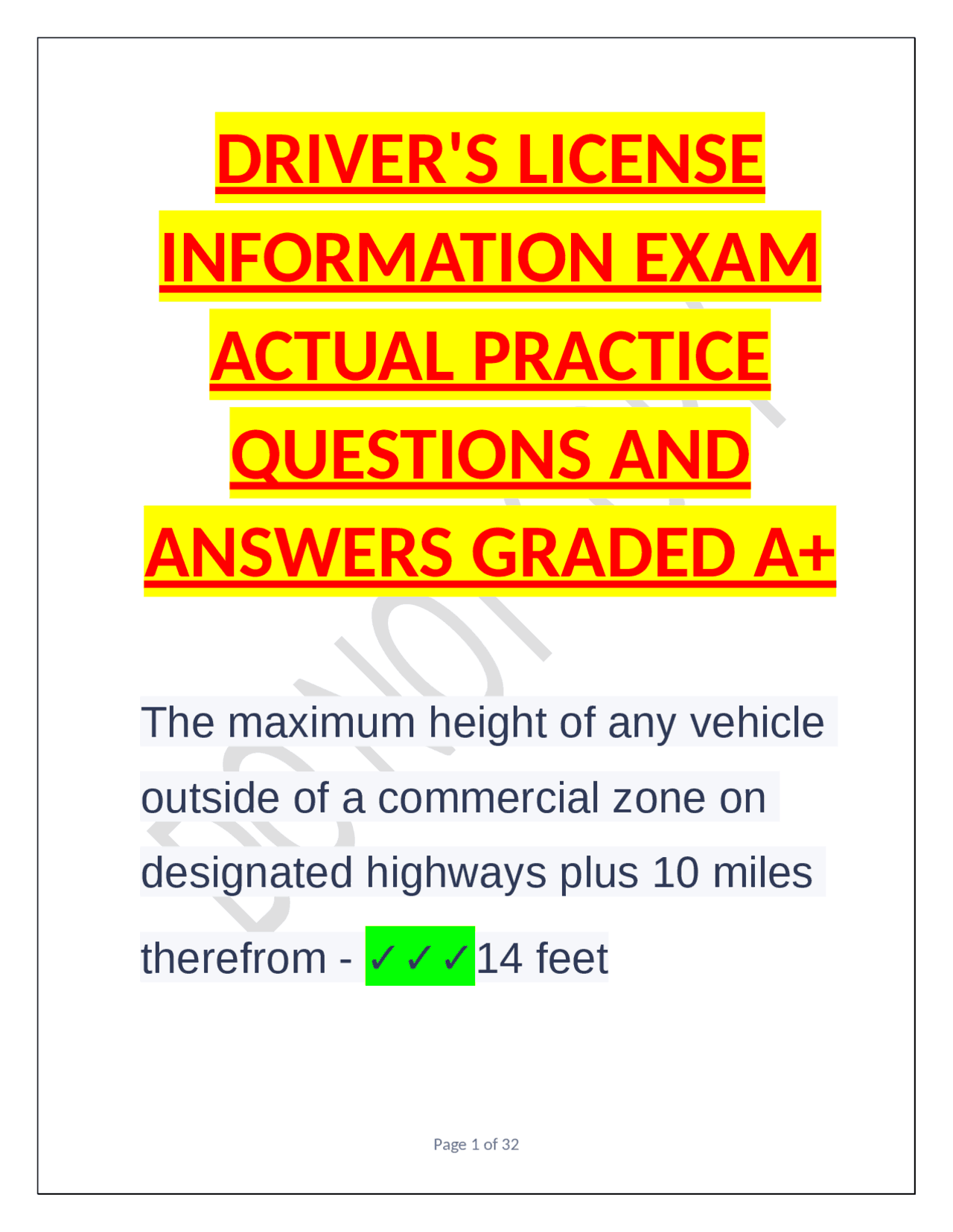 Missouri Driver's License Exam: Practice Questions & Answers | Exams ...