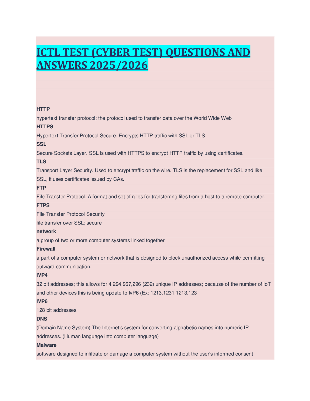 Computer Science Fundamentals: Definitions and Explanations | Exams Computer Applications | Docsity