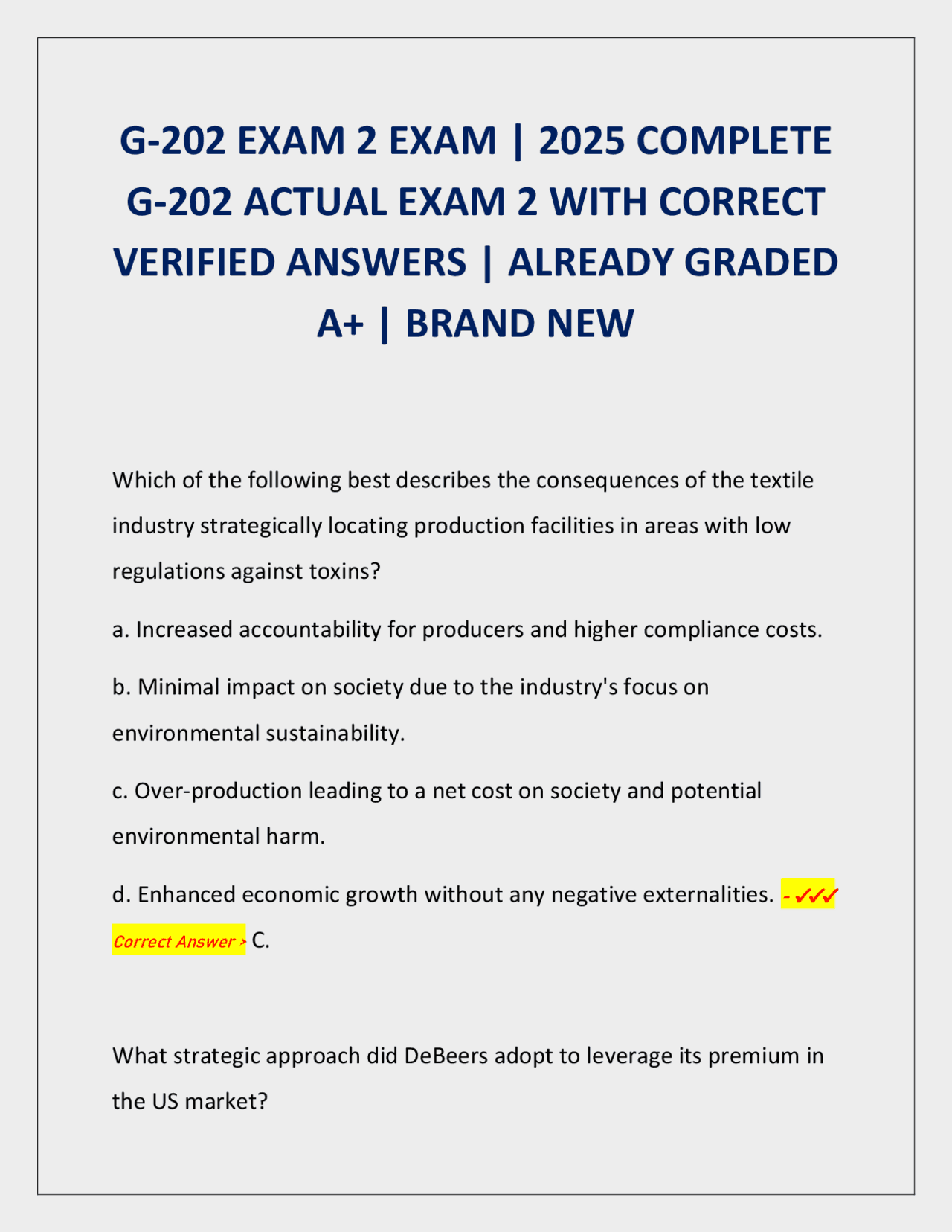 G-202 EXAM 2 EXAM | 2025 COMPLETE G-202 ACTUAL EXAM 2 WITH CORRECT ...