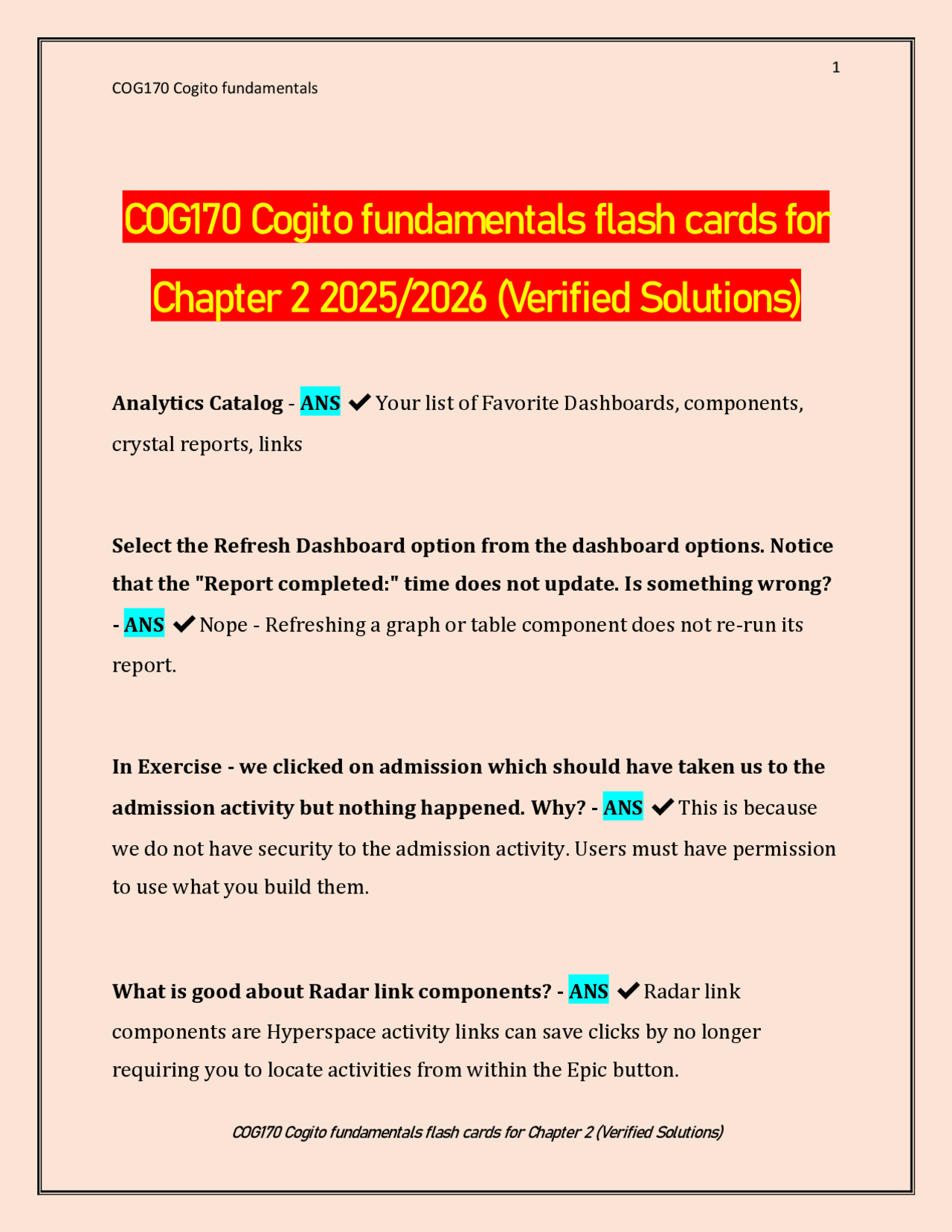 COG170 Cogito fundamentals flash cards for Chapter 2 2025/2026 ...