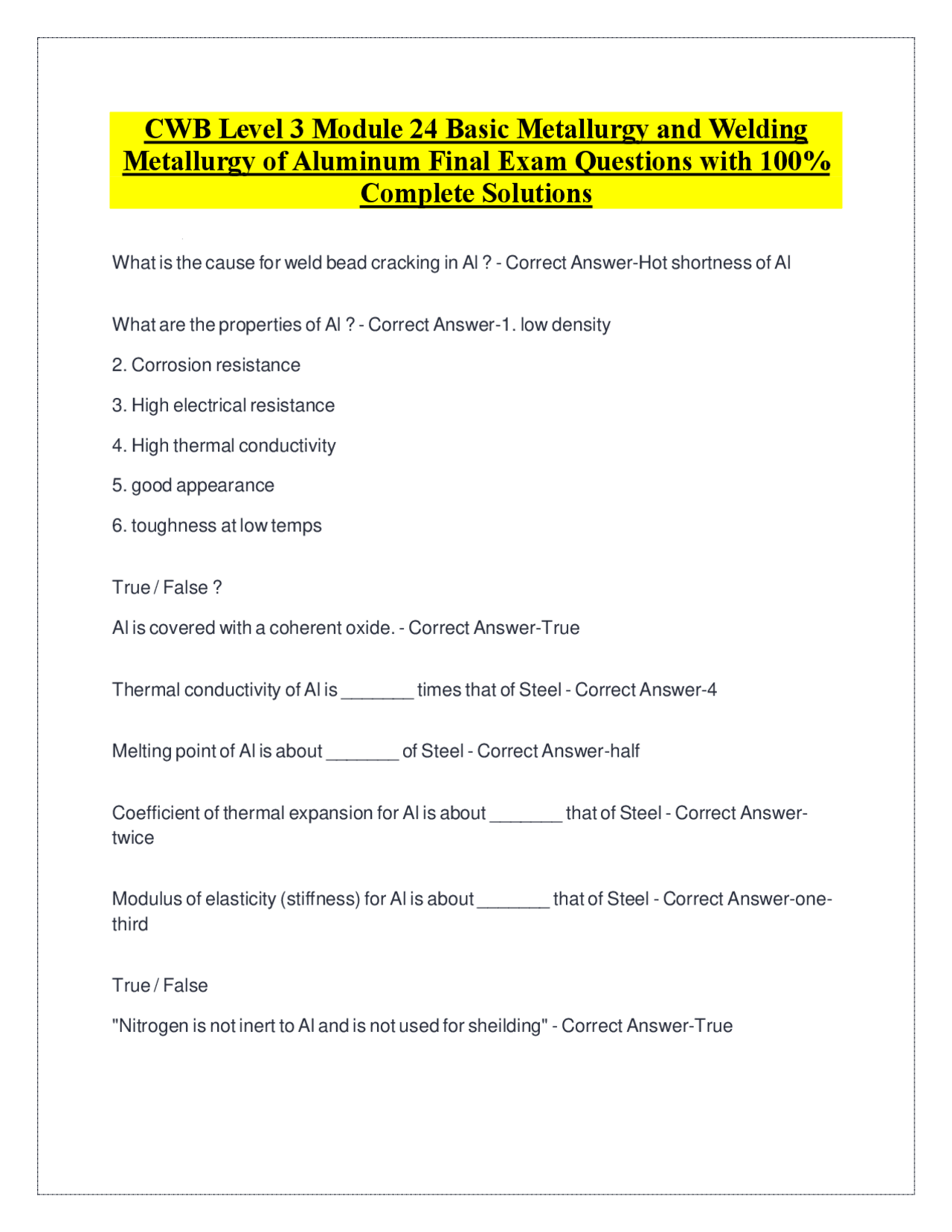 CWB Level 3 Module 24 Basic Metallurgy and Welding Metallurgy of ...