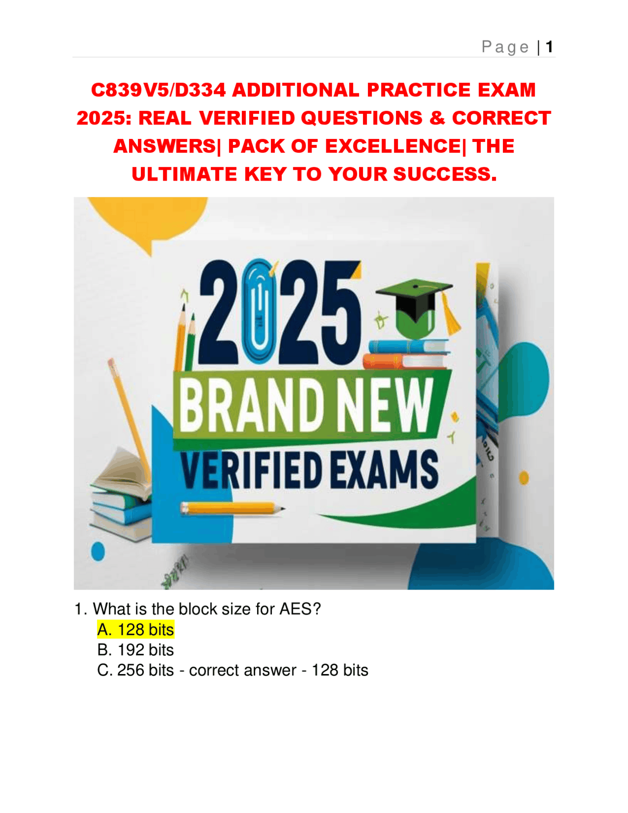 Cryptography Practice Exam: Multiple Choice Questions and Answers ...