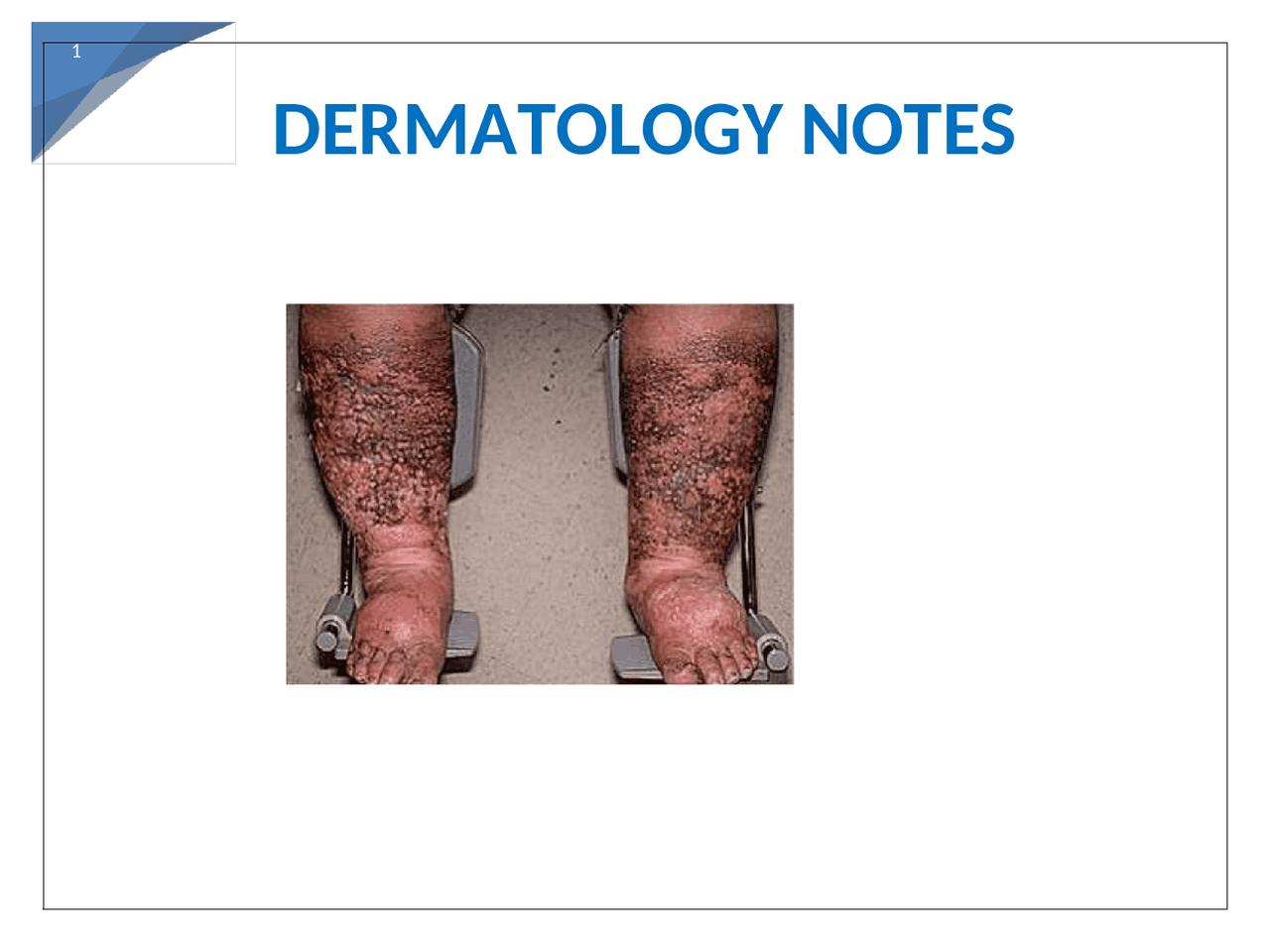 DERMATOLOGY Notes with Complete Solutions | Exams Nursing | Docsity