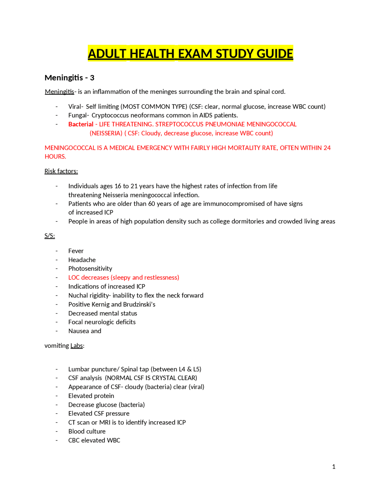 Medical Notes: Neurological, Prostate, Bone & Joint Health | Study ...