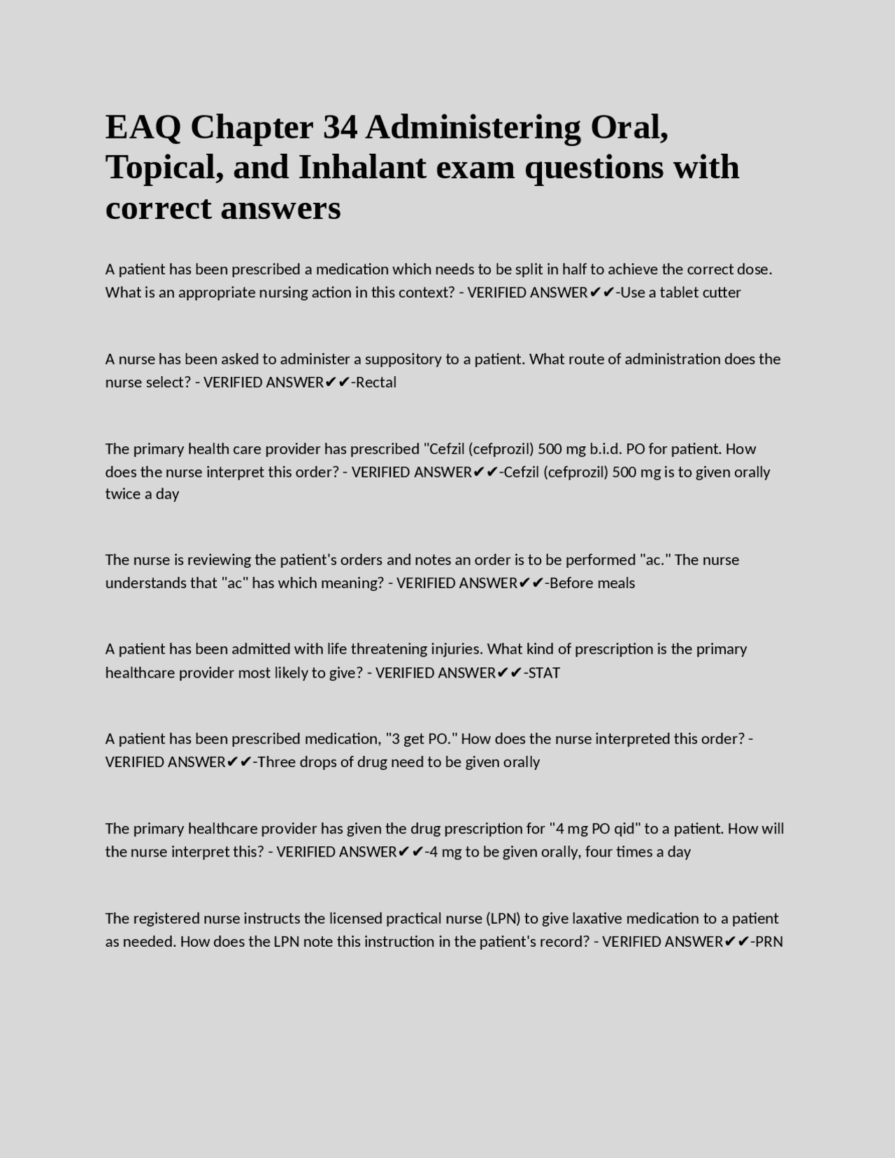 Administering Oral, Topical, and Inhalant Medications: A Guide to ...