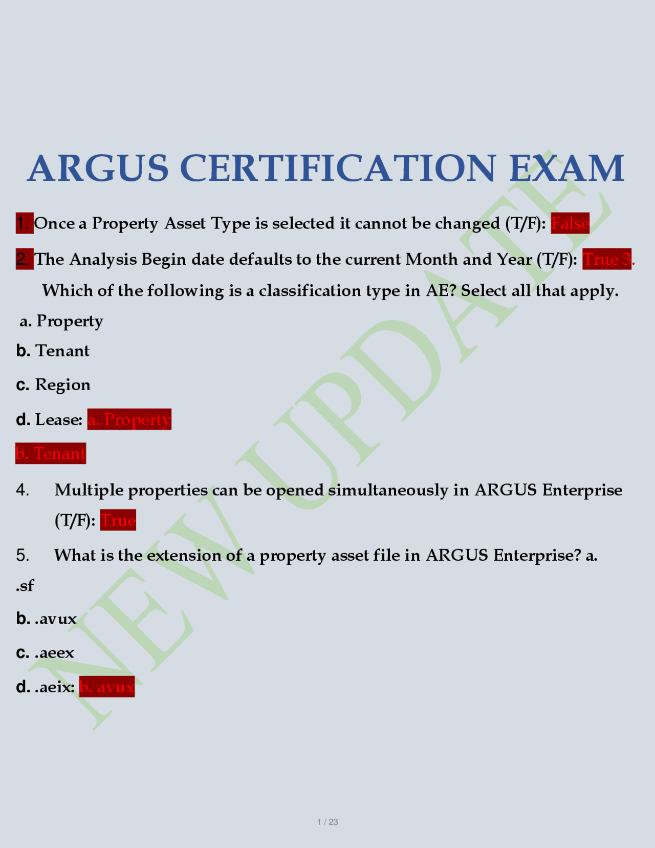 ARGUS CERTIFICATION EXAM QUESTIONS AND ANSWERS.pdf | Exams Sociology of Health and Illness | Docsity