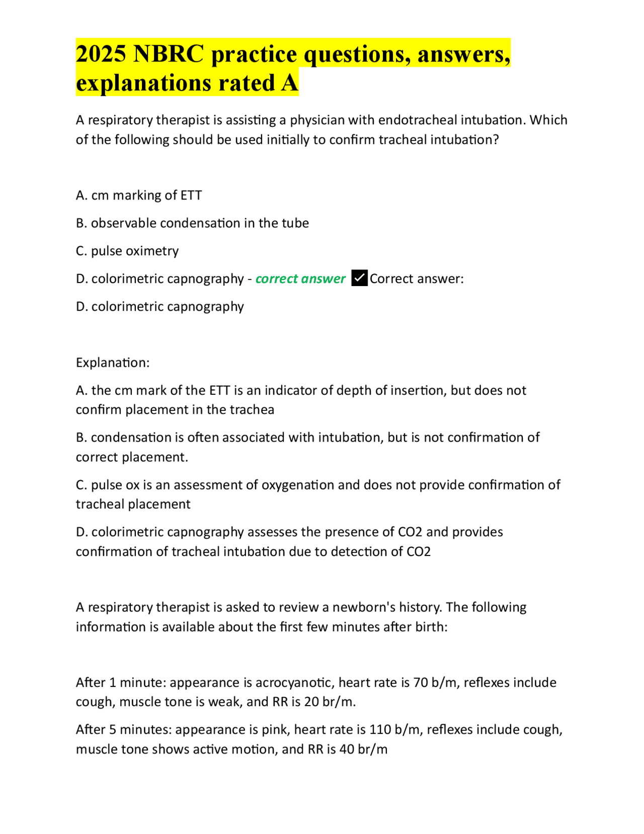 2025 NBRC Practice Questions: Respiratory Therapy Exam Preparation ...