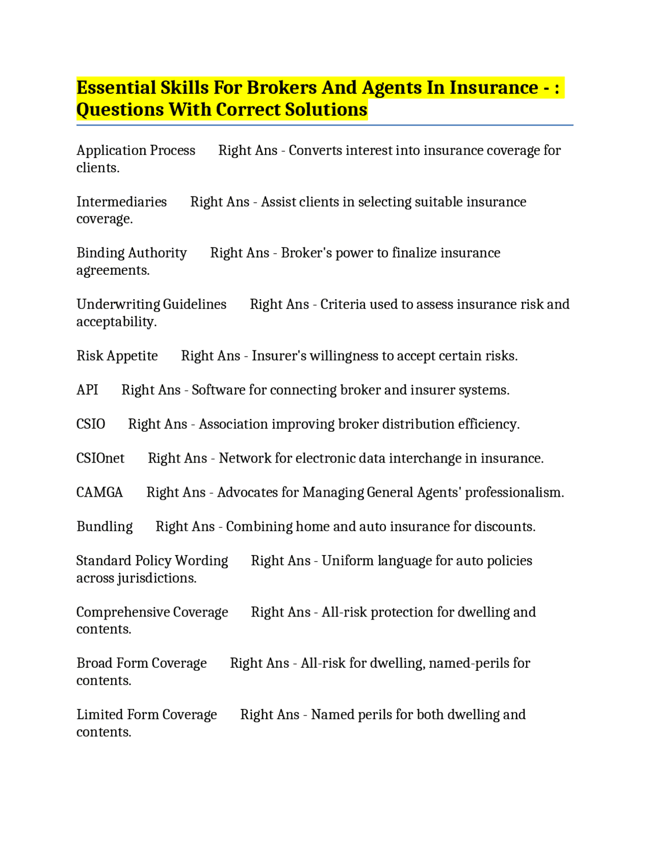 Essential Skills for Brokers and Agents in Insurance: Questions and ...