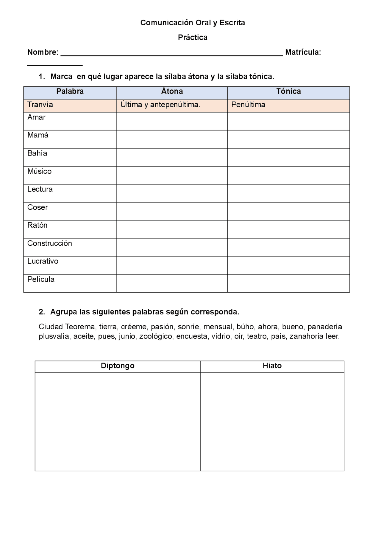 ESPAÑOL COMUNICACION ORAL Y ESCRITA | Cheat Sheet Forestry | Docsity