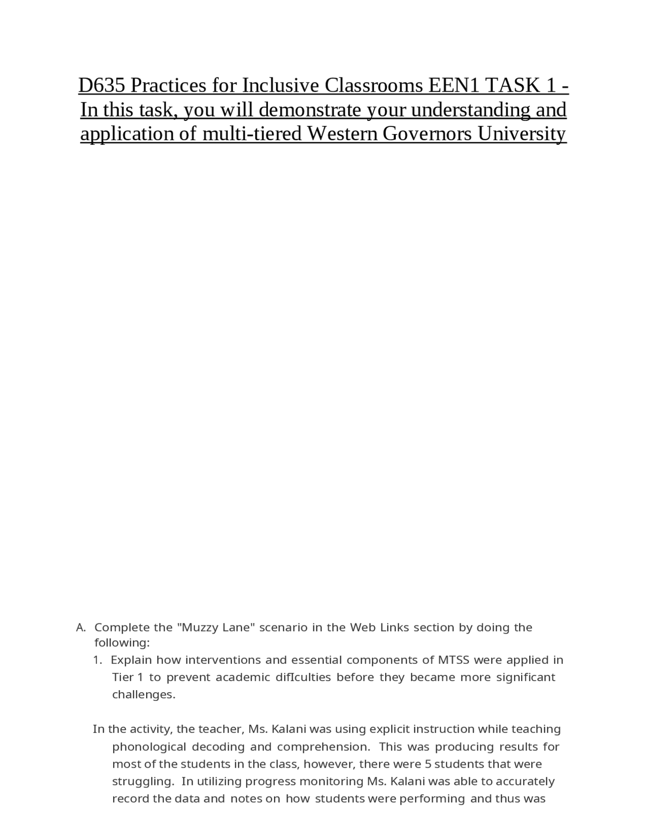 Multi-Tiered Supports (MTSS) in Inclusive Classrooms: A Case Study | Exams Advanced Education ...