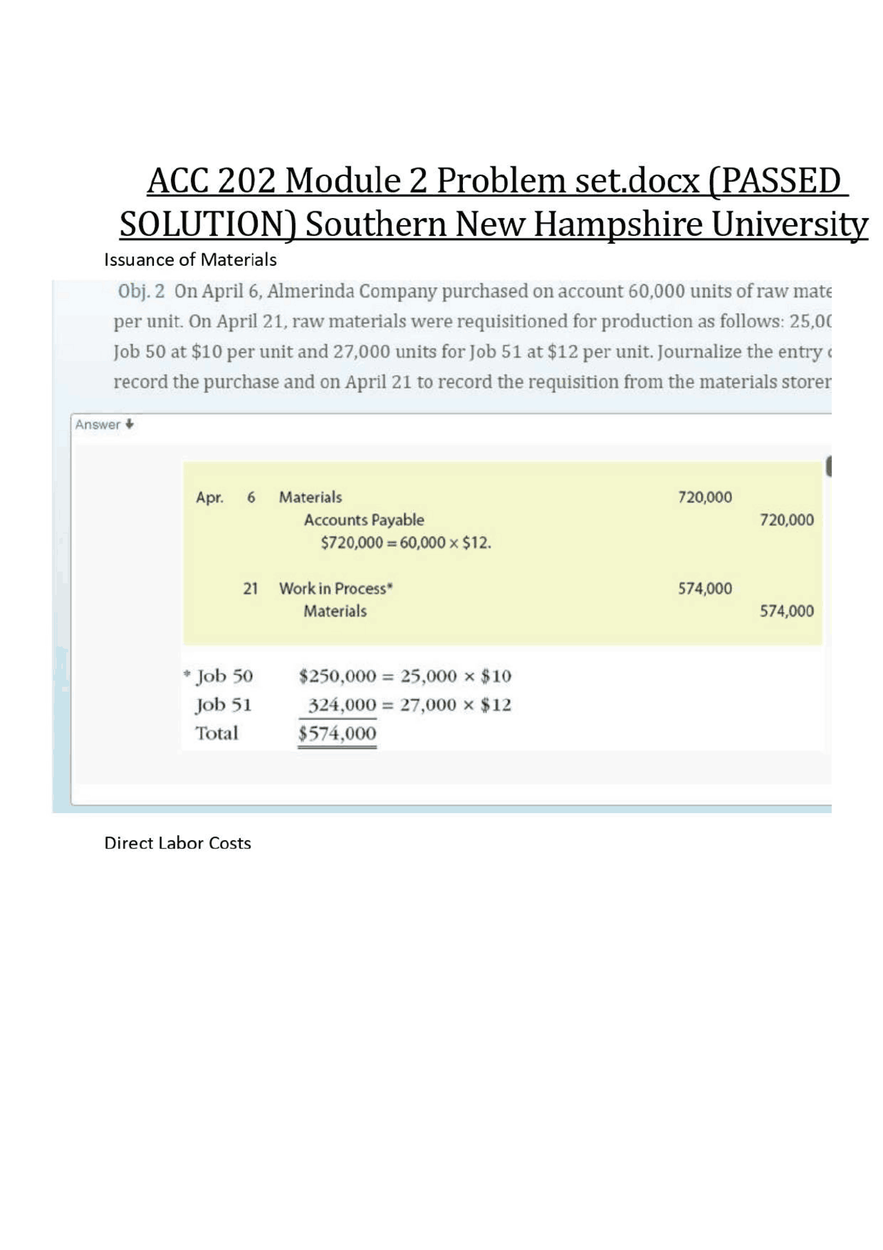 ACC 202 Module 2 Problem set.docx (PASSED SOLUTION) Southern New ...
