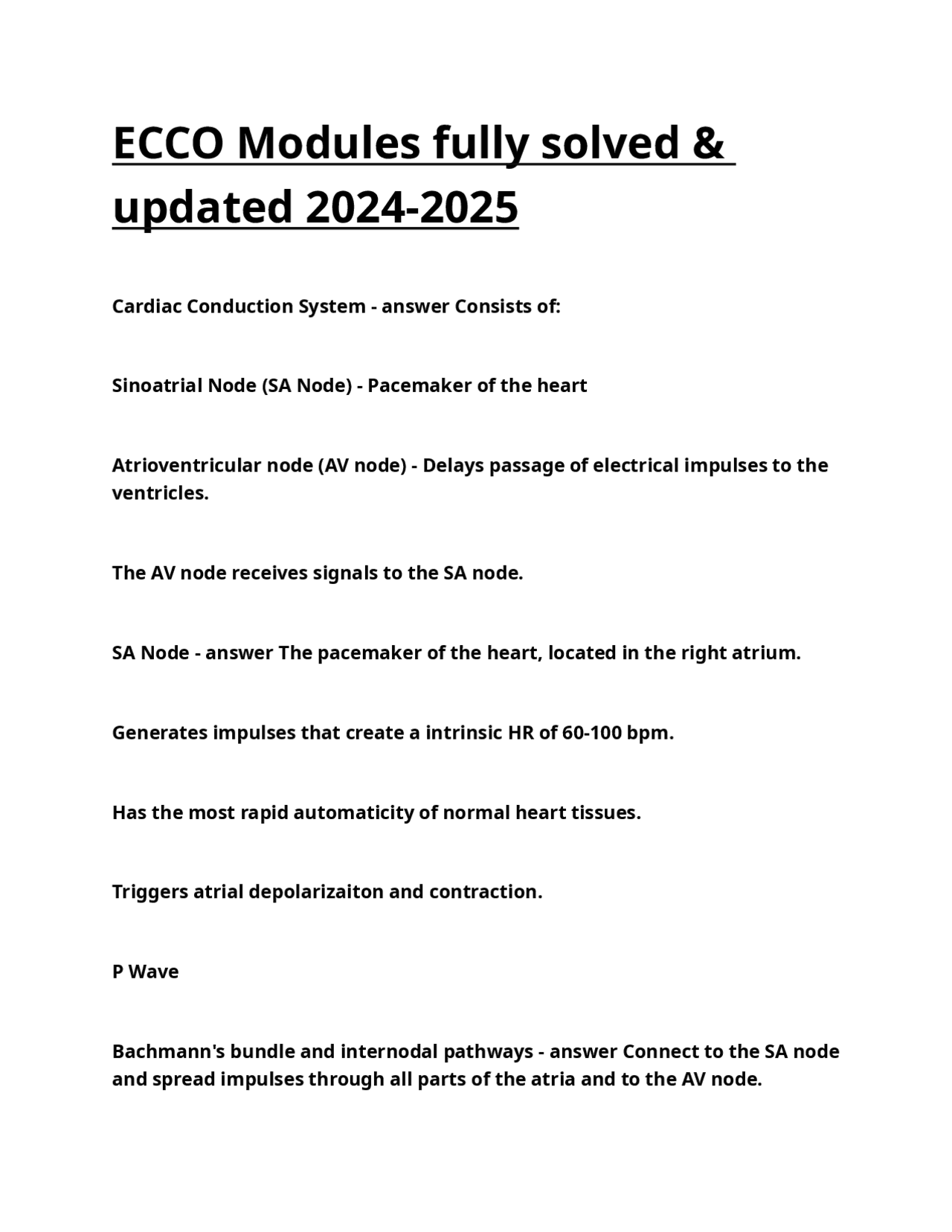 ECCO Modules fully solved & updated 2024-2025. | Exams Biomaterials ...