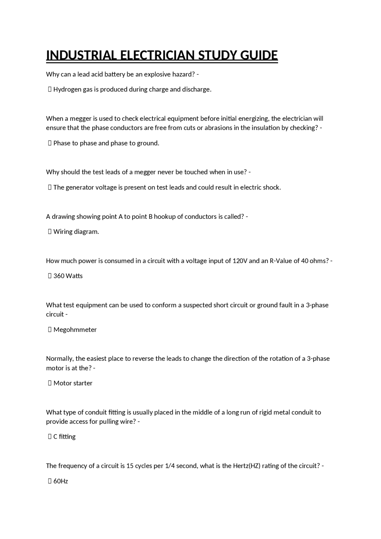 INDUSTRIAL ELECTRICIAN STUDY GUIDE | Exams Electrical and Electronics ...