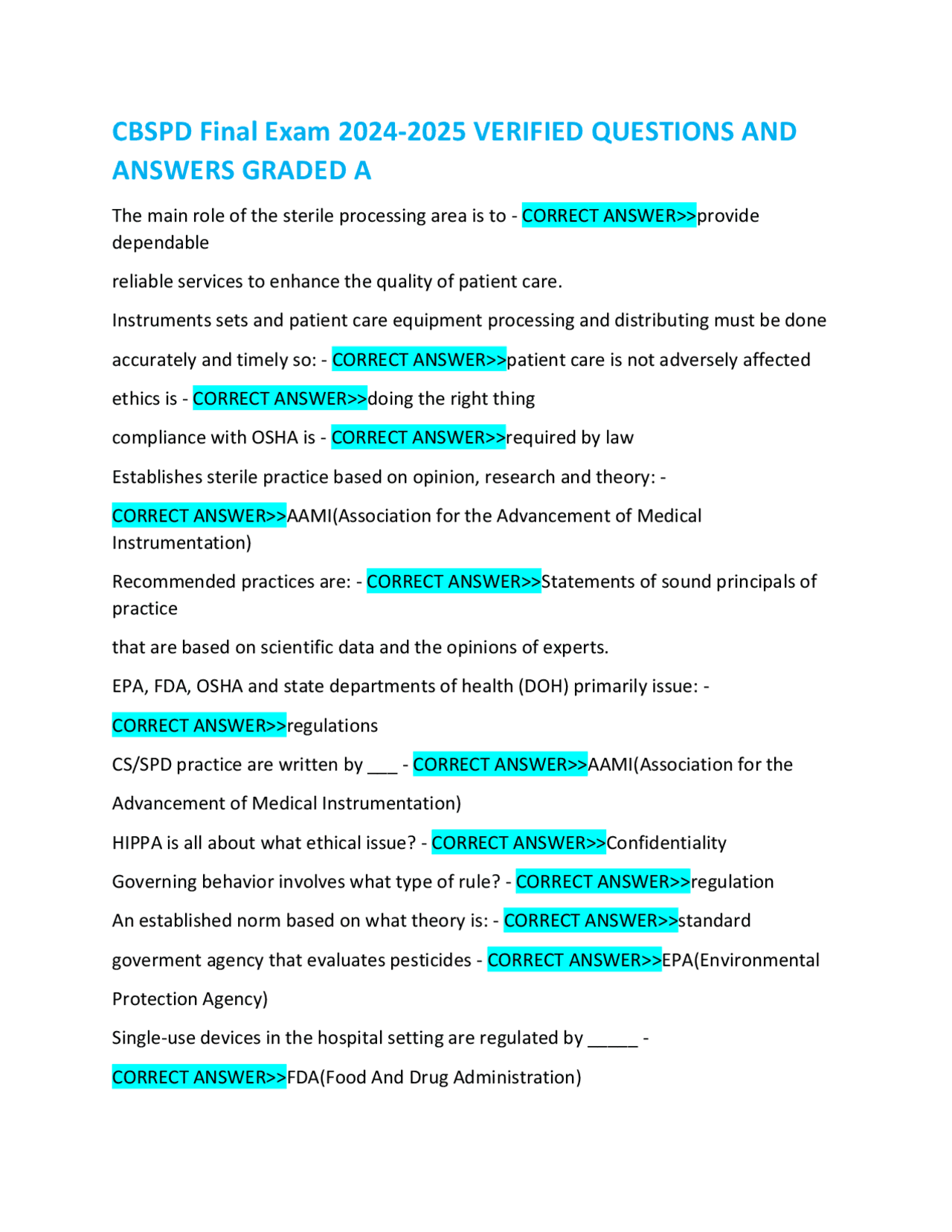 CBSPD Final Exam 2024-2025 VERIFIED QUESTIONS AND ANSWERS GRADED A ...