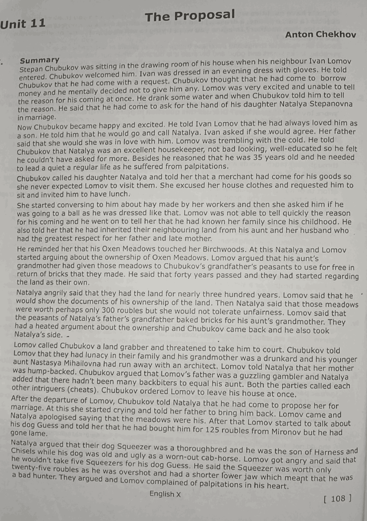 Summary: the Proposal | Summaries English | Docsity