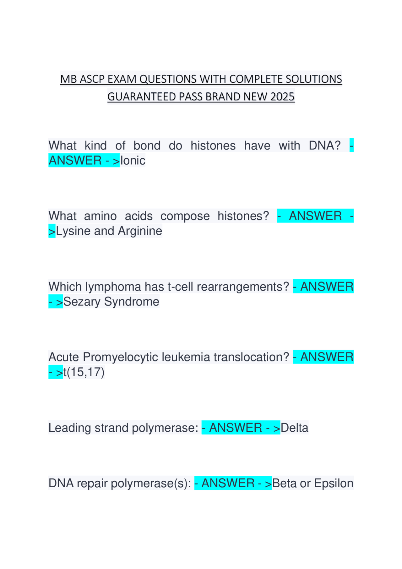 ASCP Exam Questions & Answers: Guide for Medical Lab Professionals ...