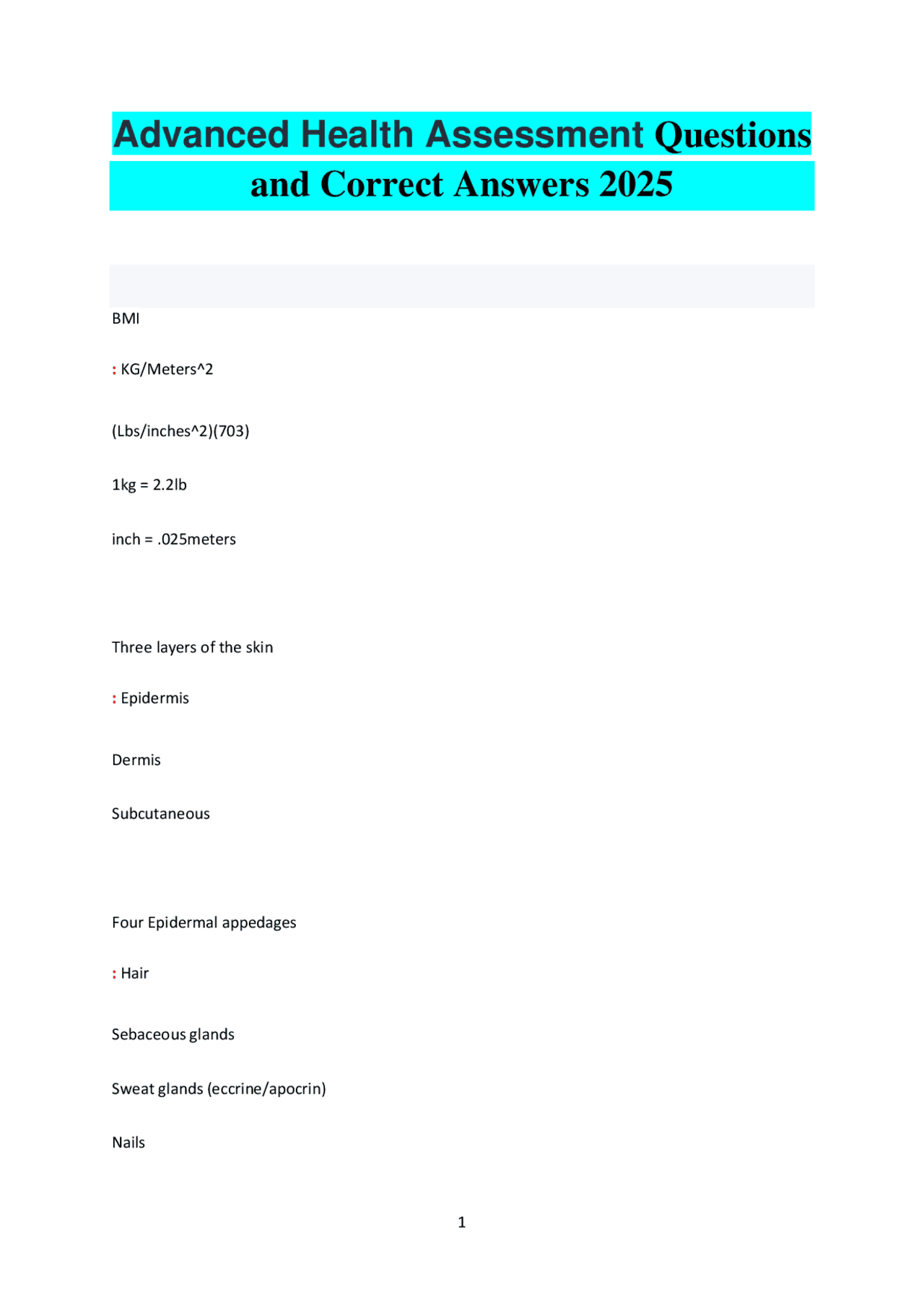 Advanced Health Assessment Questions and Answers: A Comprehensive Guide ...