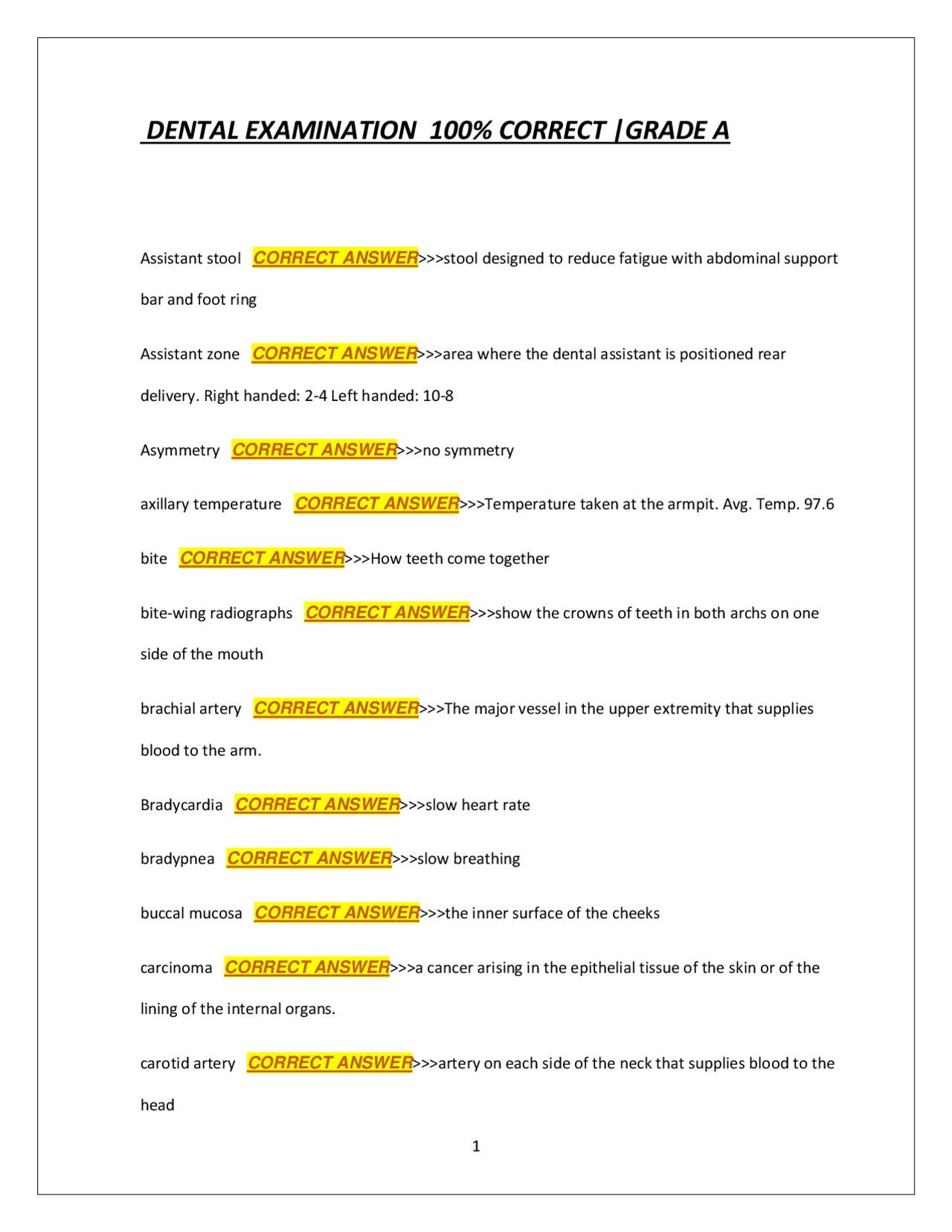 Dental Examination: Terminology, Procedures, and Definitions | Exams ...